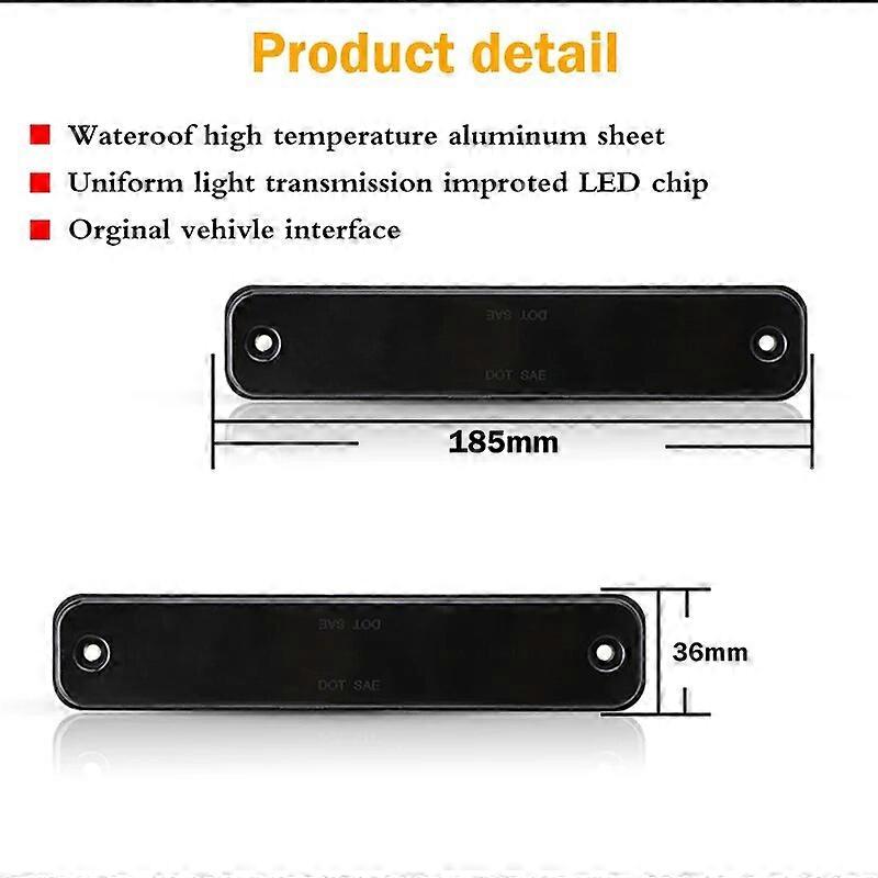 For 2003-2009 Hummer H2 Smoked Lens Front Amber / Rear Red LED Bumper ...