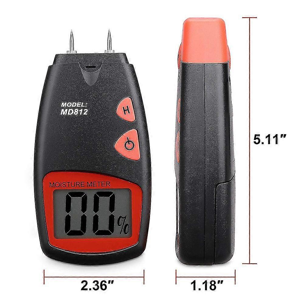 Digital Wood Moisture Meter Handheld Lcd Moisture Tester Damp Moisture ...