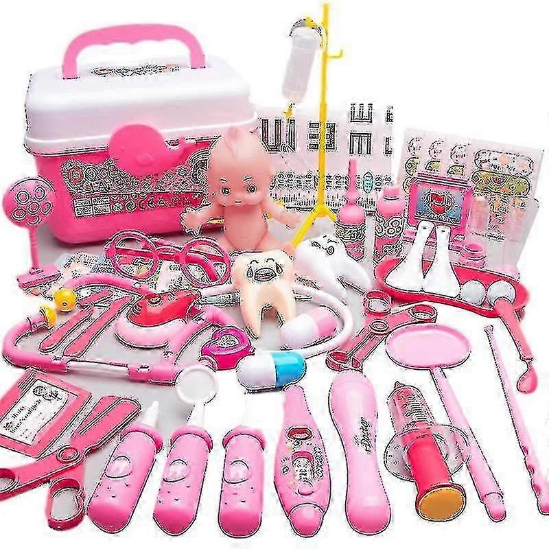 Toy Doctor Kits 49pcs Pretend Play Doctor Toys Stethoscope Medical Kit ...