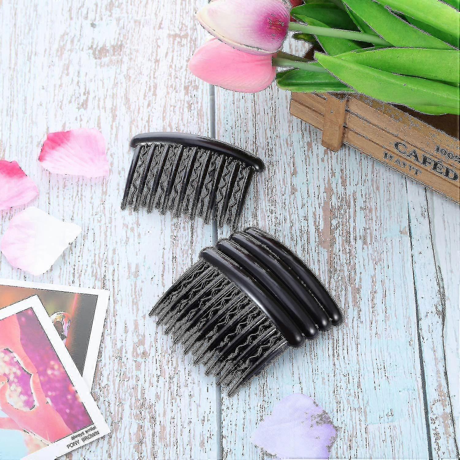 12 Pieces Plastic Teeth Hair Combs Tortoise Side Comb Hair Accessories ...