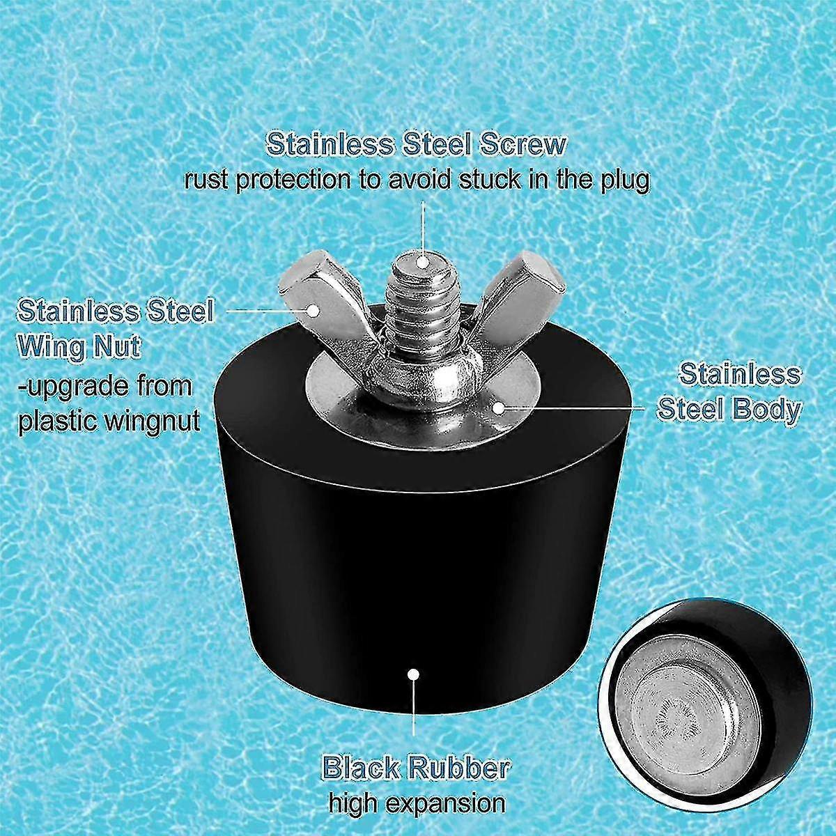 6 Pack 3 Size Pool Winterizing Plug for Swimming Pool Holes,Expansion ...