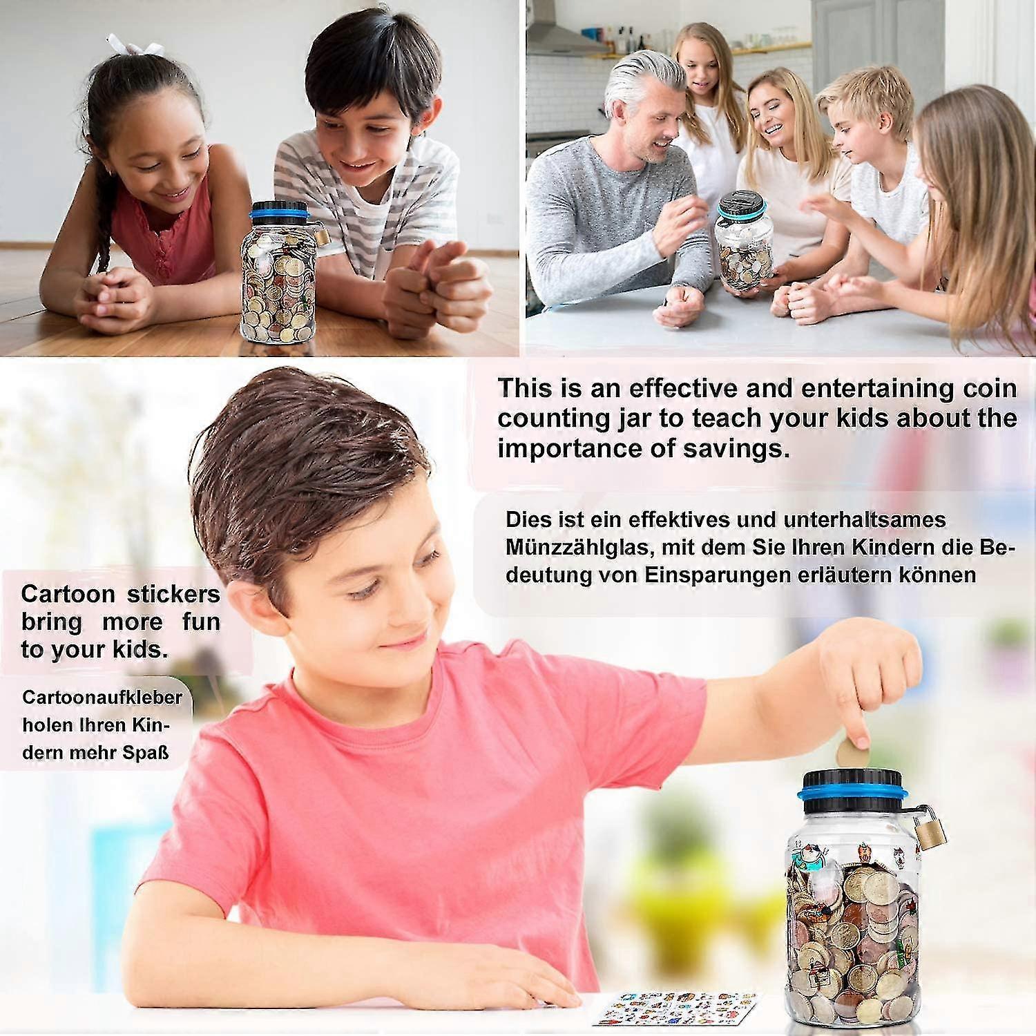 Digital Money Box, Automatic Counting Money Box For Kids | Fruugo UK