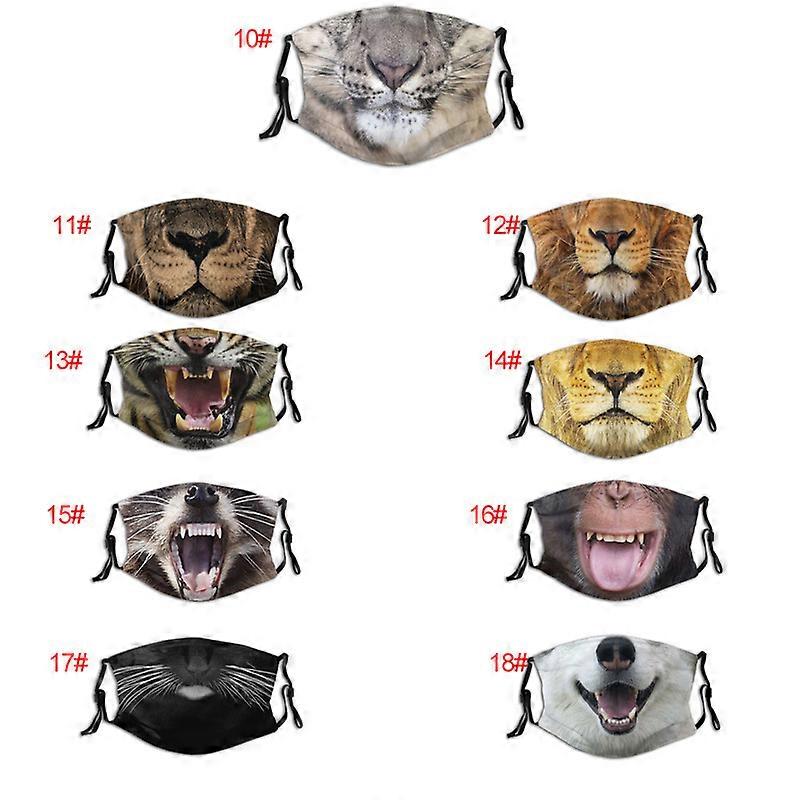 EVAGO 9pcs Funny Cat Dog Face Masks Washable Face Cover Cloth Face Mask ...