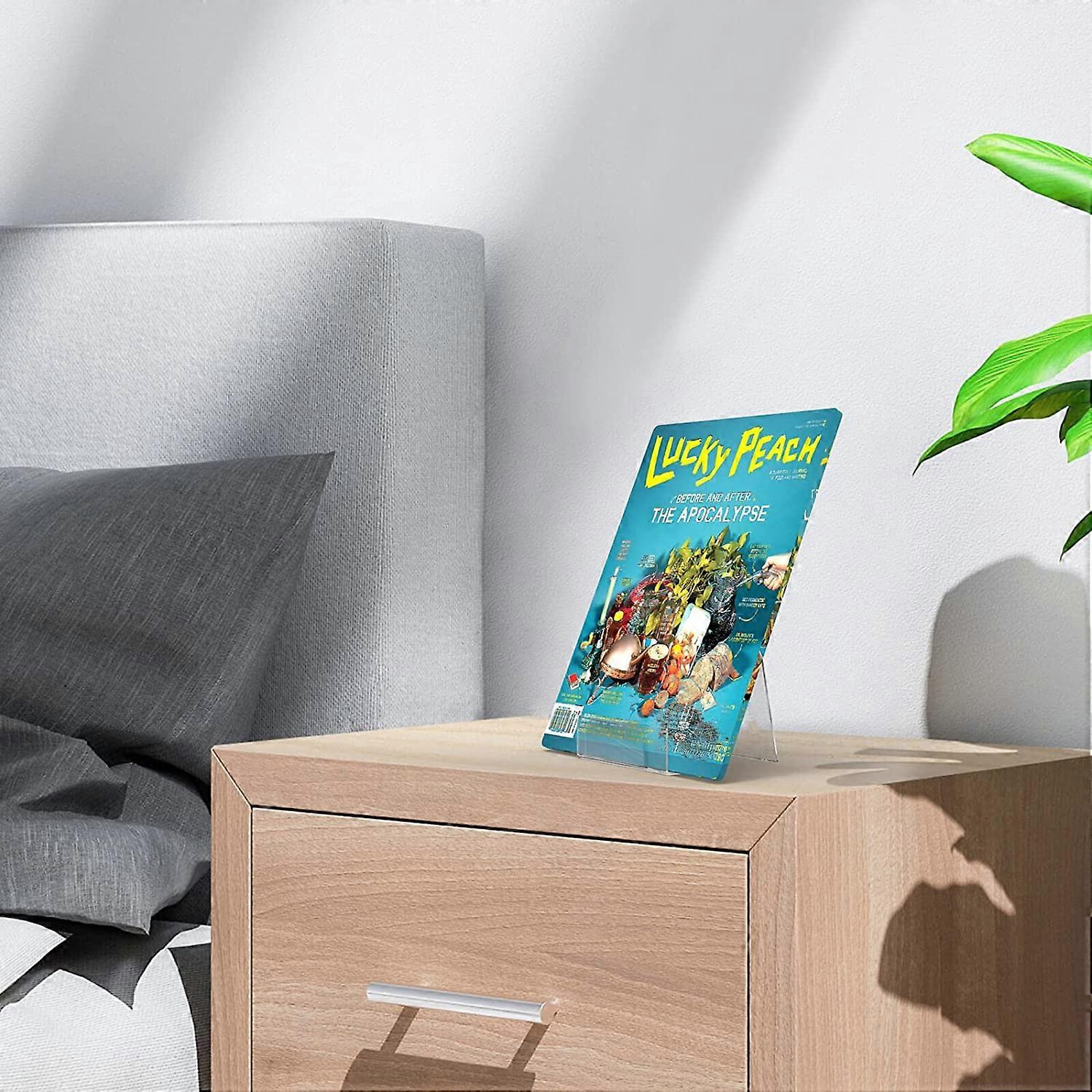 Book Stand with Ledge,6PC Clear Acrylic Display Easel, Transparent ...