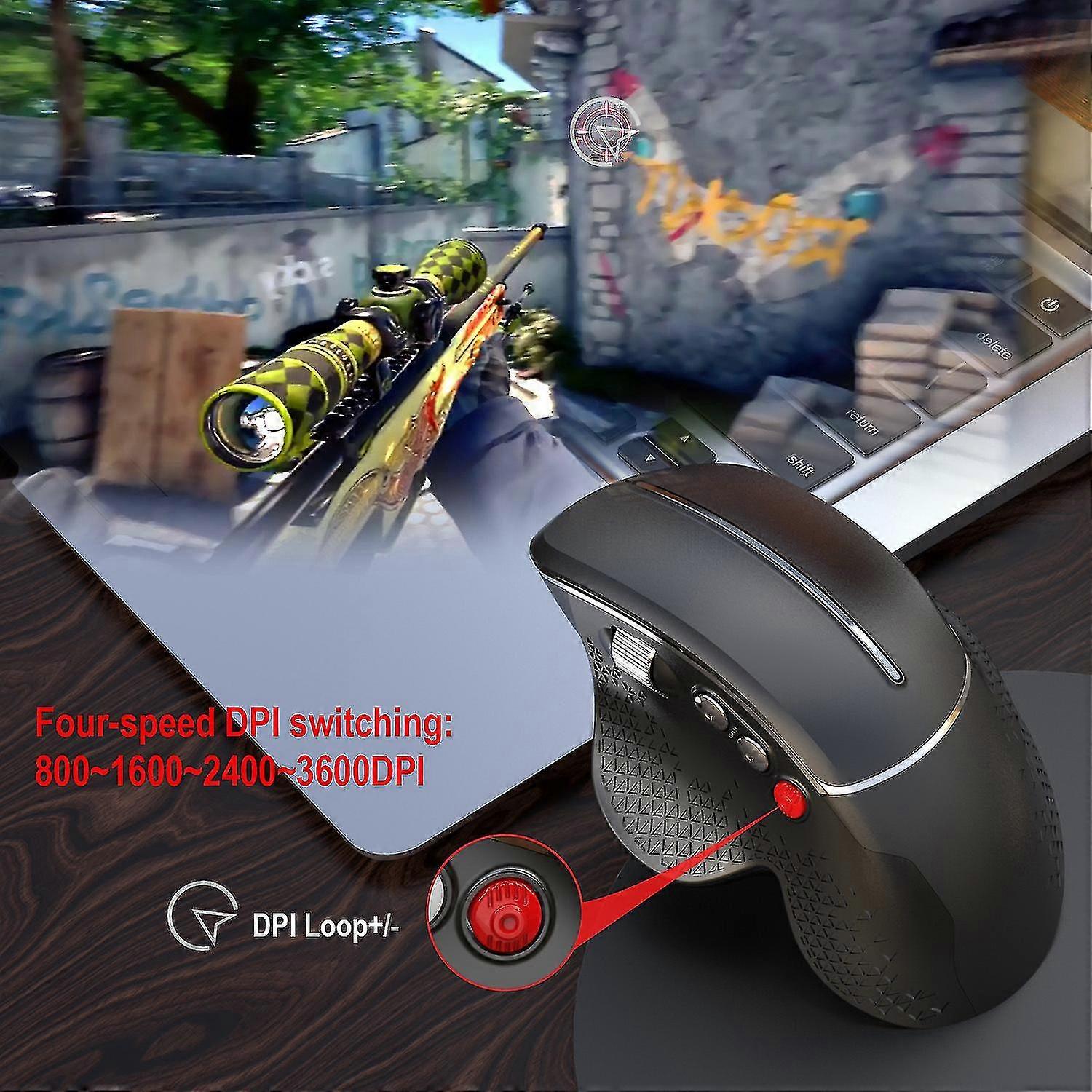 2.4g Ergonomic Trackball Handheld Finger Usb Mouse Wireless Optical ...