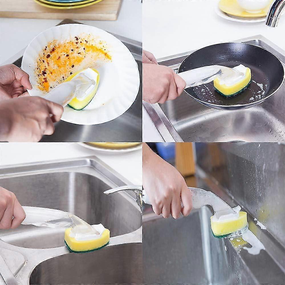 Dish Wand Sponge - Dishwashing Sponge Scrubber With 1 Dish Brush & 7 ...