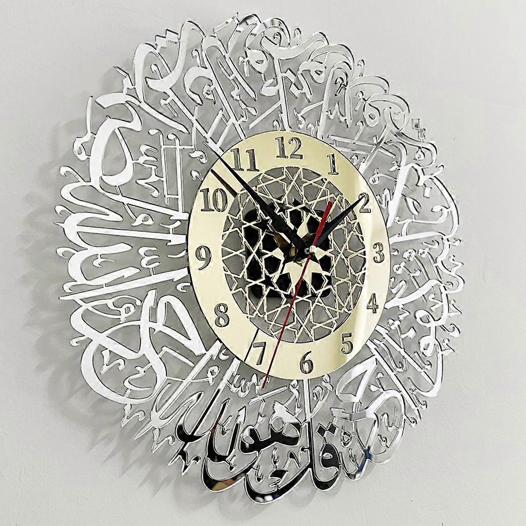 30cm Vintage Wall Clocks Home Acrylic Mirror Decoration Arabic ...