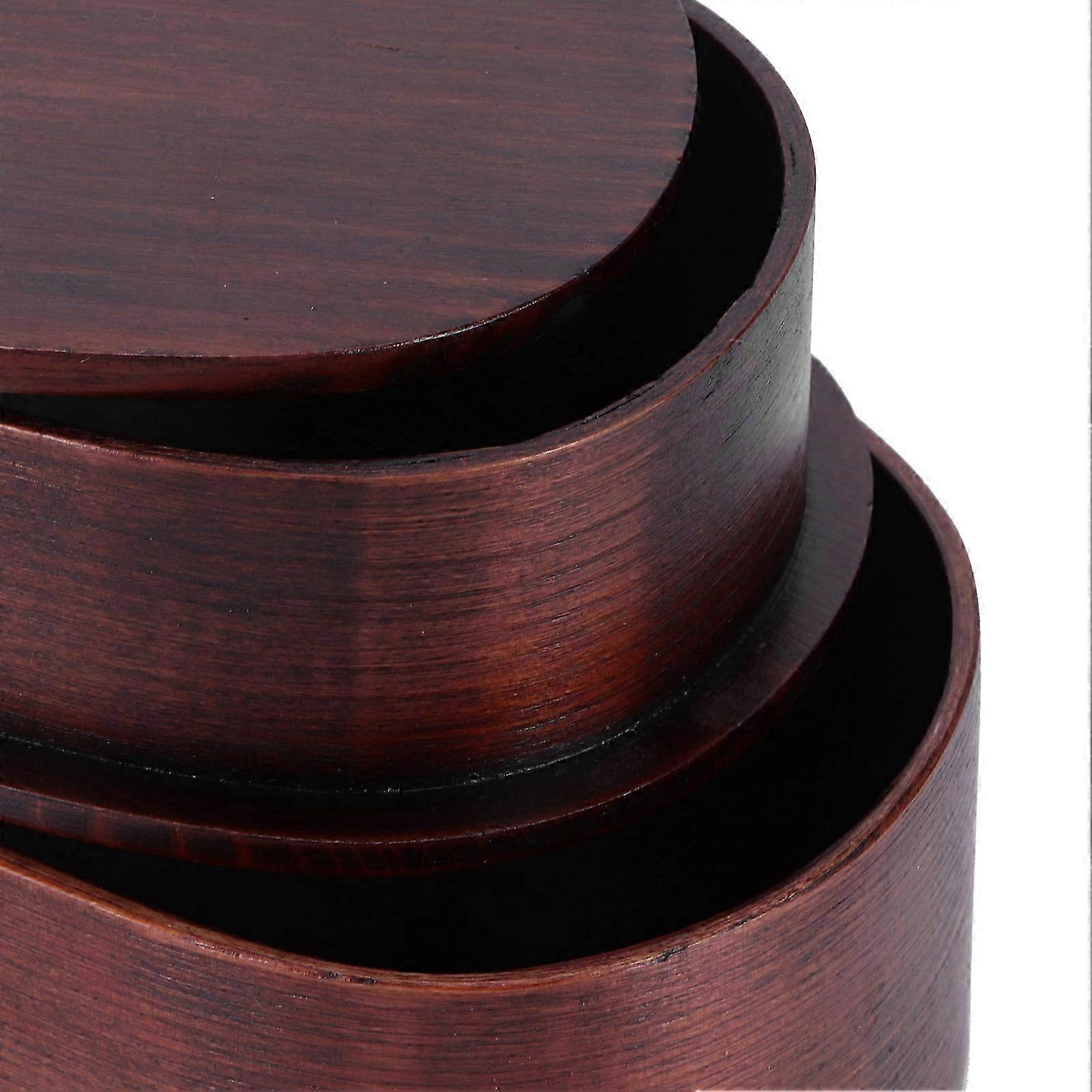 Lunch Box Set Japanese Style Wooden Food Storage Container for Students ...