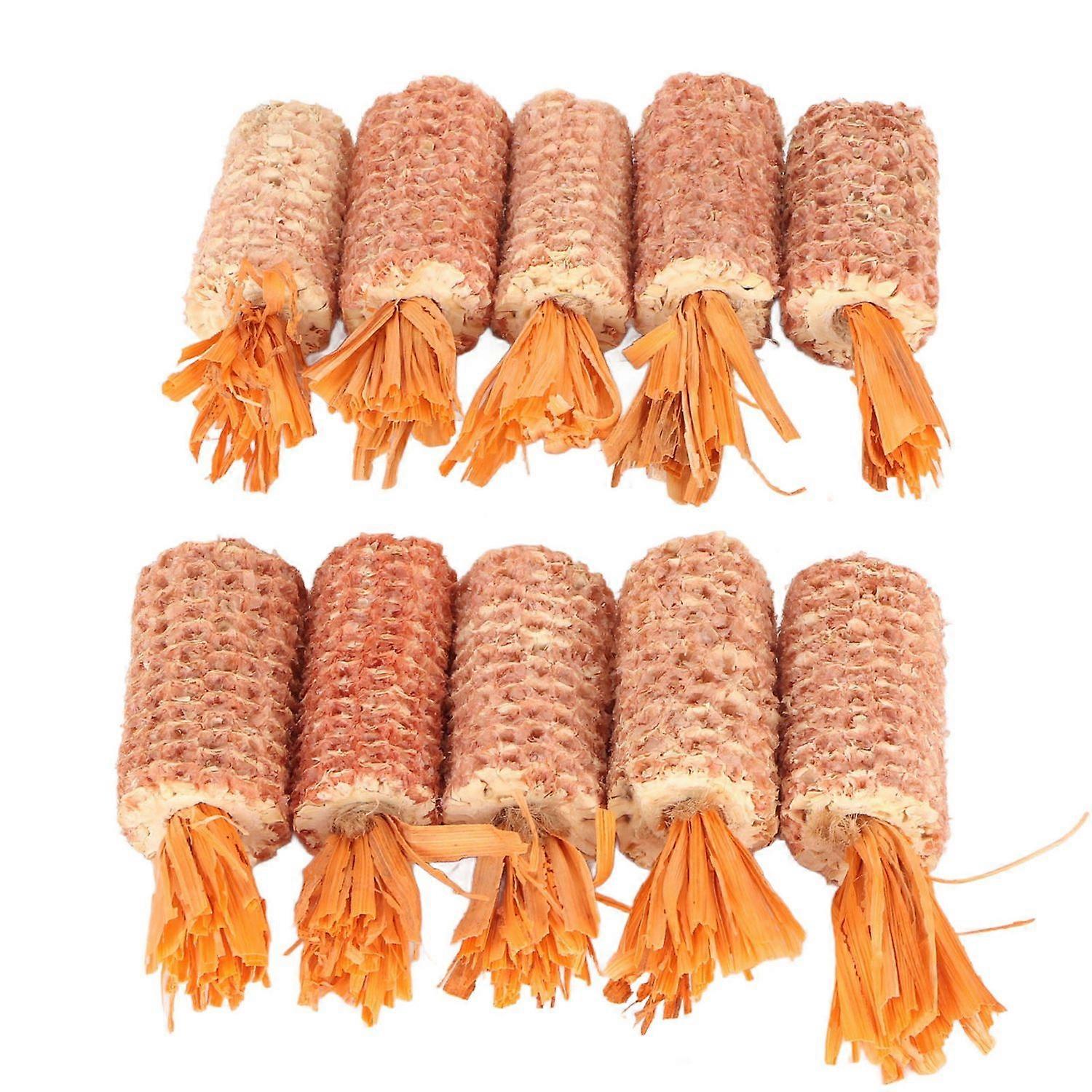 10Pcs Hamster Corn Cob Toy Carrot Shaped Teeth Grinding Rabbit Corn Cob ...