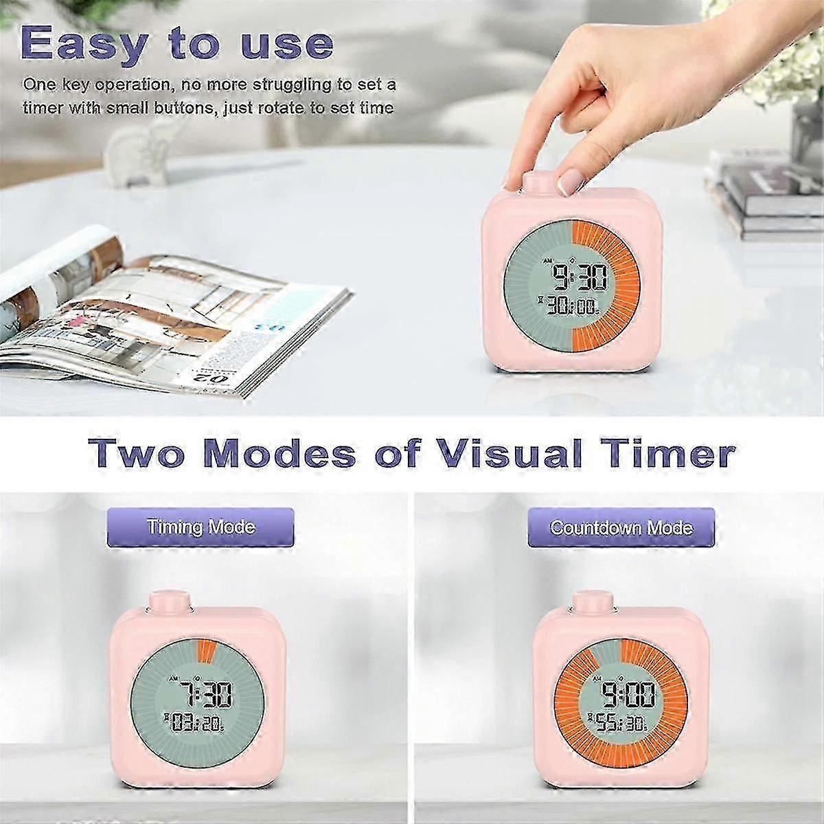 Digital Visual 3 in 1 Clock with 60-Minute Countdown Stopwatch for ...