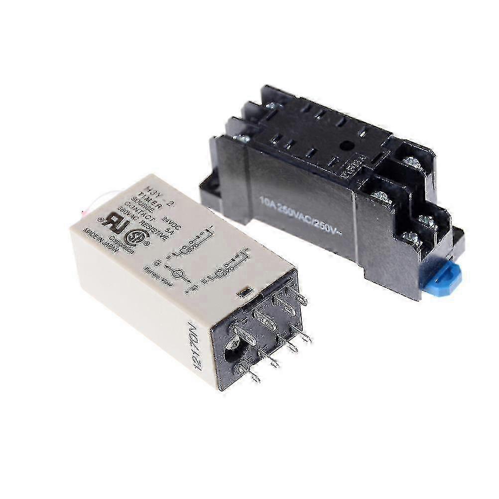 24V DC Delay Timer for H3y-2 - 0-60 Second Power On Relay with DPDT ...