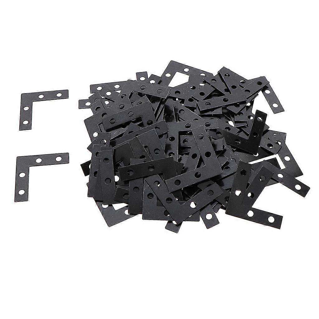 100x Angle Plate Corner Brace Flat L Shape Repair Bracket Picture Frame ...
