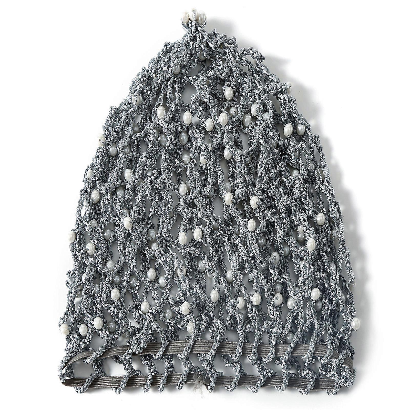 Women Ethnic Crochet Hair Net Caps with Artificial Pearls Snood Turban ...