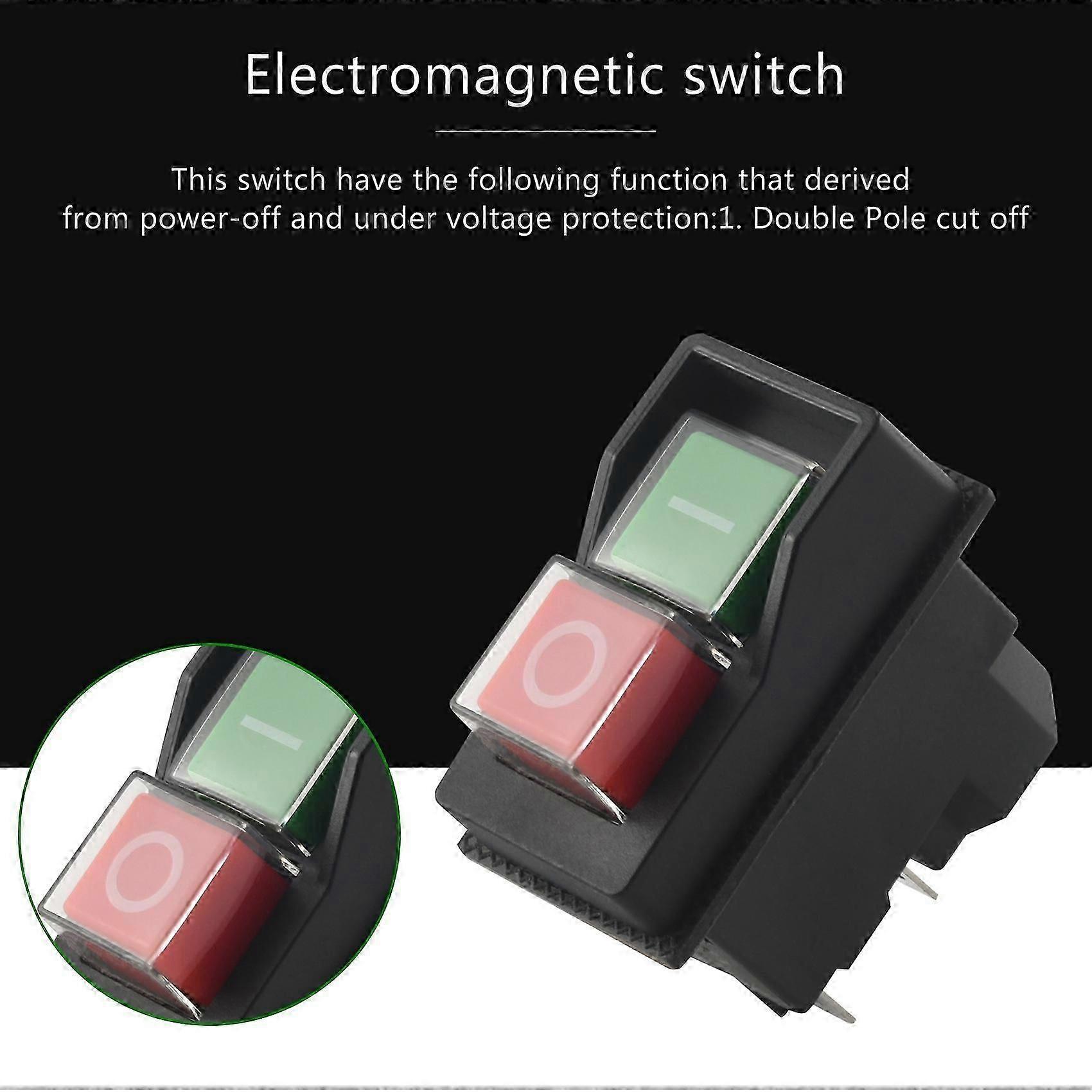 5 Pins Waterproof Electromagnetic Push Button Switch KJD17 220 - 240V ...