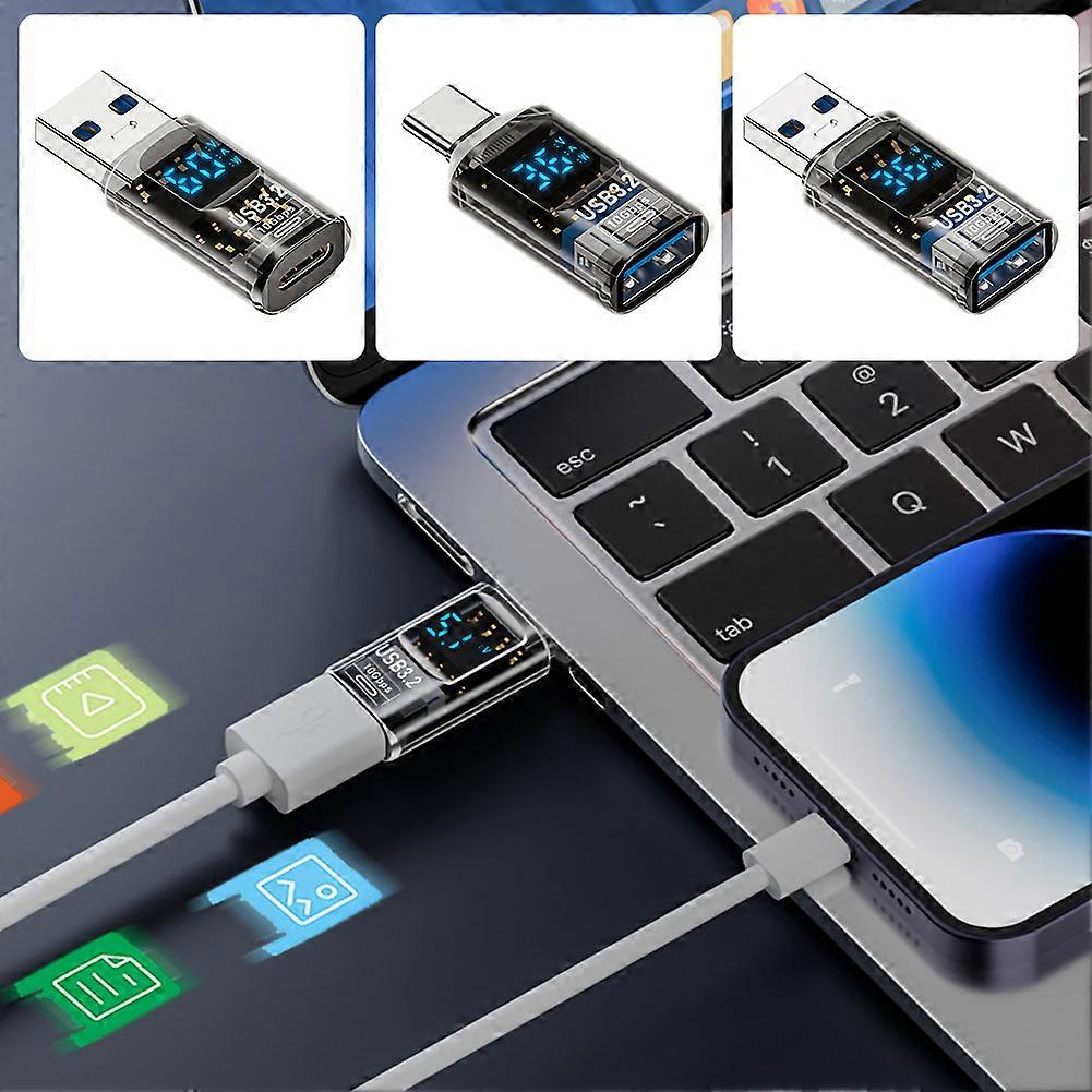 USB 3.2 Digital Display Adapter USB A Male to USB C Female OTG Adapter ...