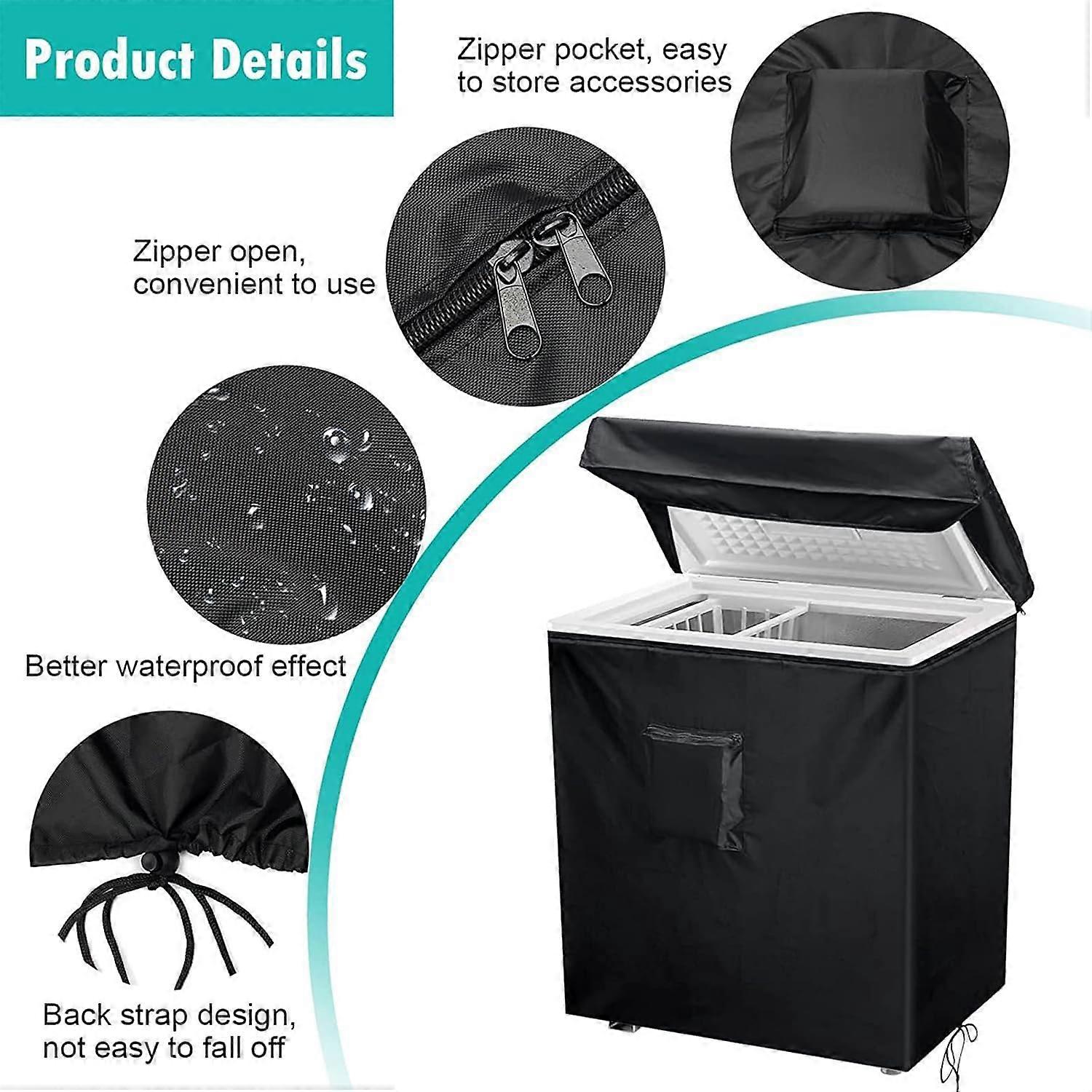 All Weather Chest Freezer Cover Deep Freezer Protector for Outdoor Use ...