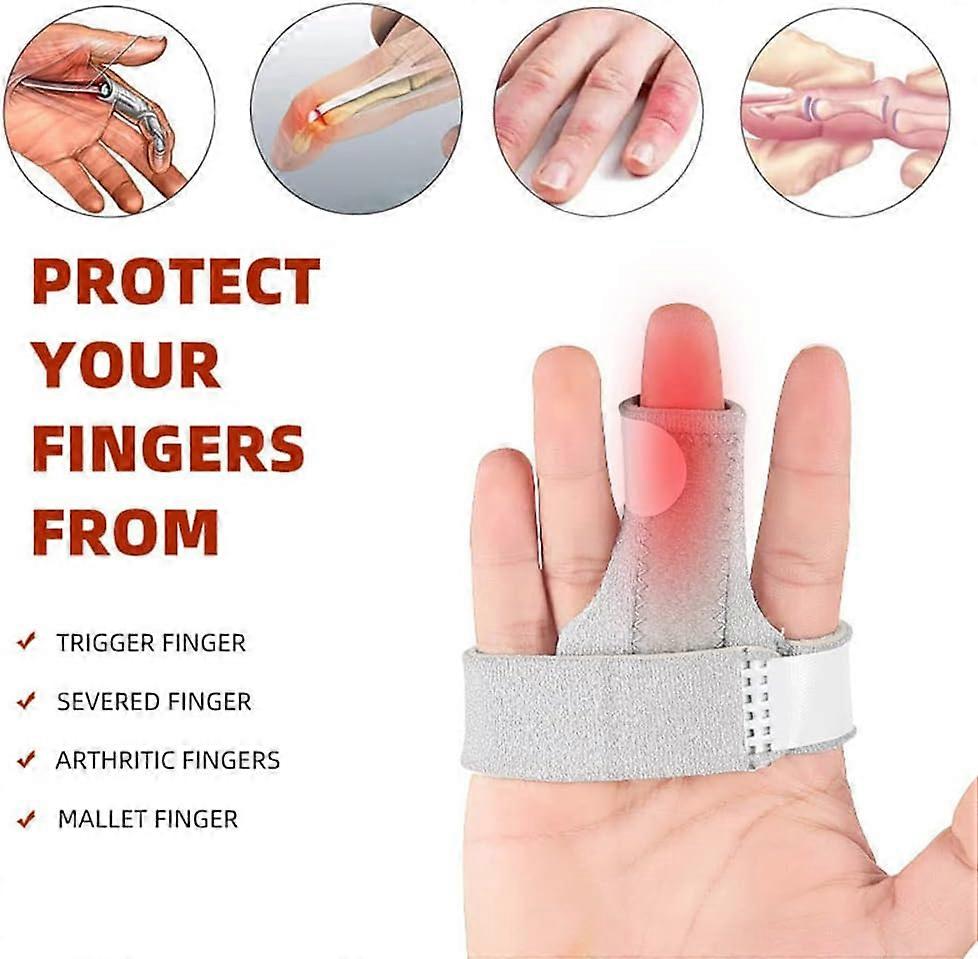 Finger Splint 1 Pair For Trigger Finger Straight Or Curved Thumb And ...