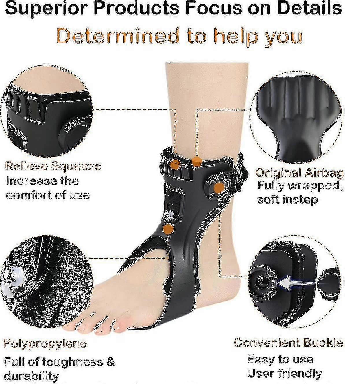 1 Pack Drop Foot Brace - 2023 Upgraded Medical Foot Up Orthosis Support ...