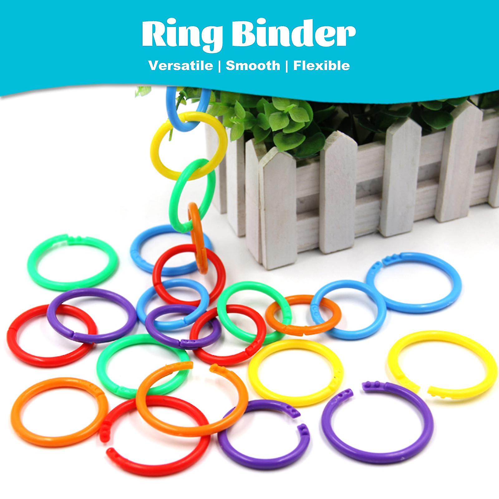 50pcs Colorful Circle Ring Scrapbook Binding Buckle Hoop Binder Rings ...