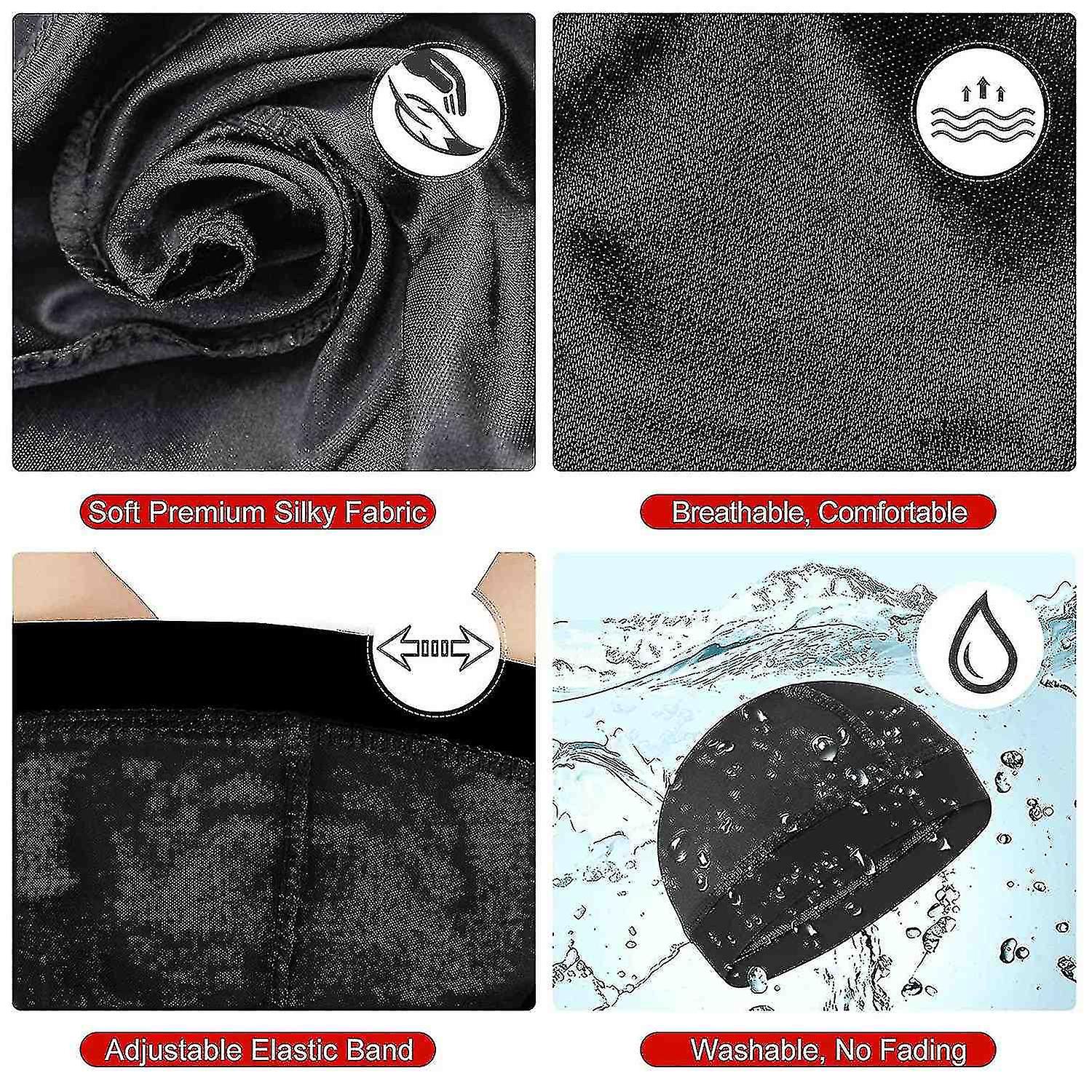 2pcs Silky Stocking Wave Caps , Doo Rags Compression Cap | Fruugo NO