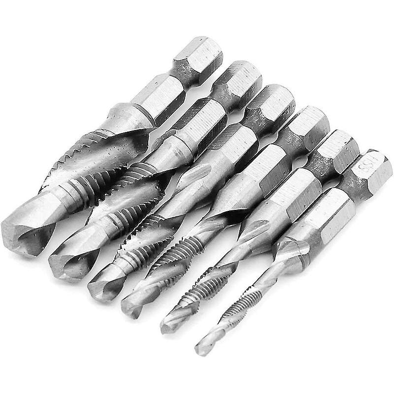 6 Piece Metric Twist Drill Bit Set Composite M3 M4 M5 M6 M8 M10 Hand ...