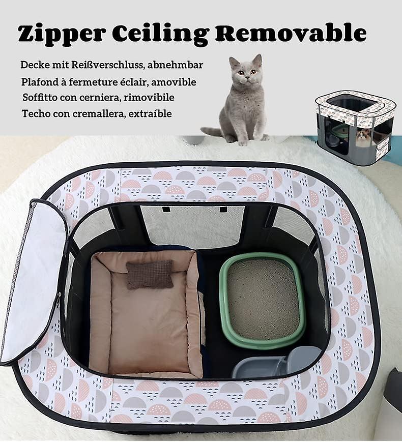 Portable Dog House Pets Fence Foldable Pet Playpen Delivery Room Cats ...