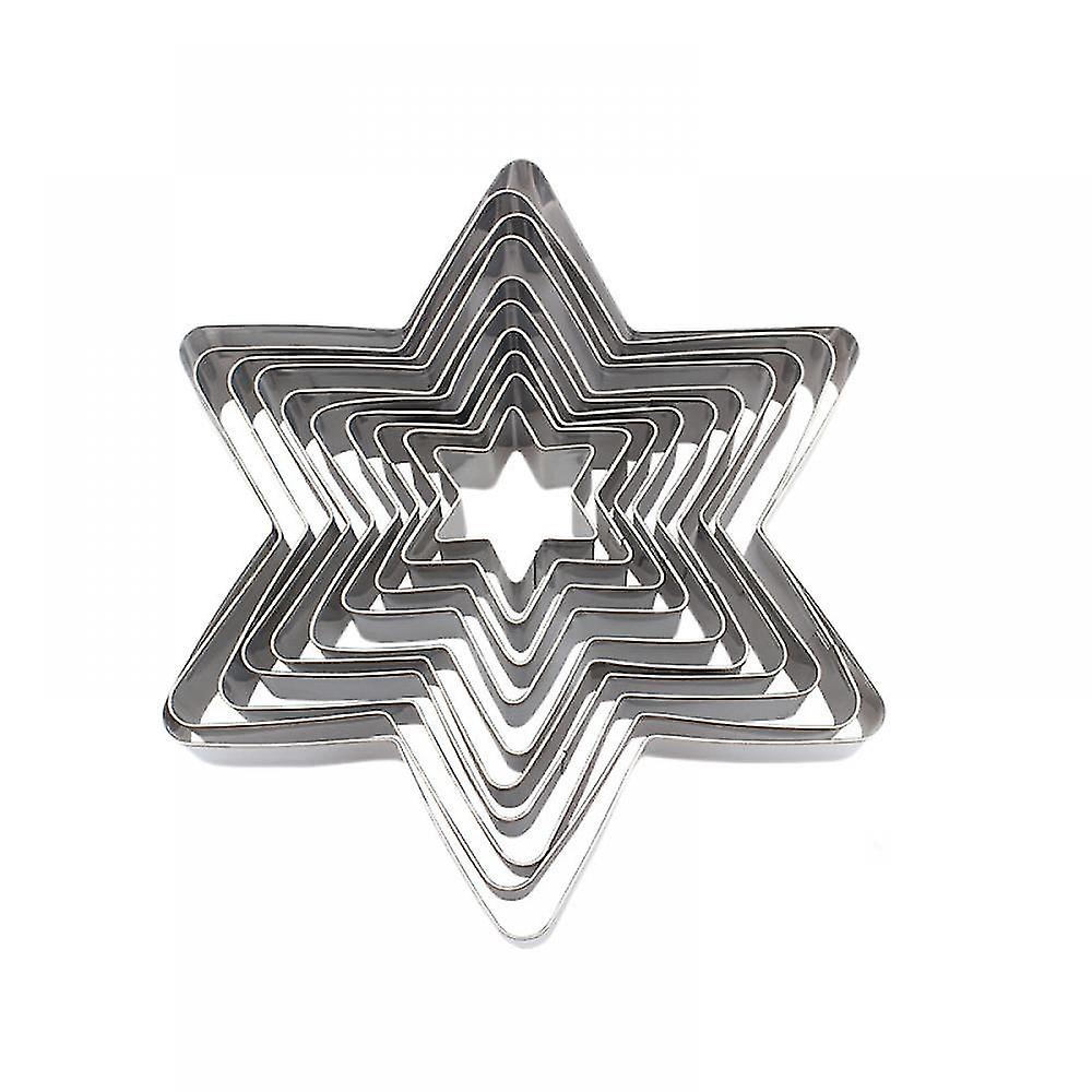 10pcs Star Cookie Cutter Set, Six-pointed Star Cookie Baking Molds ...