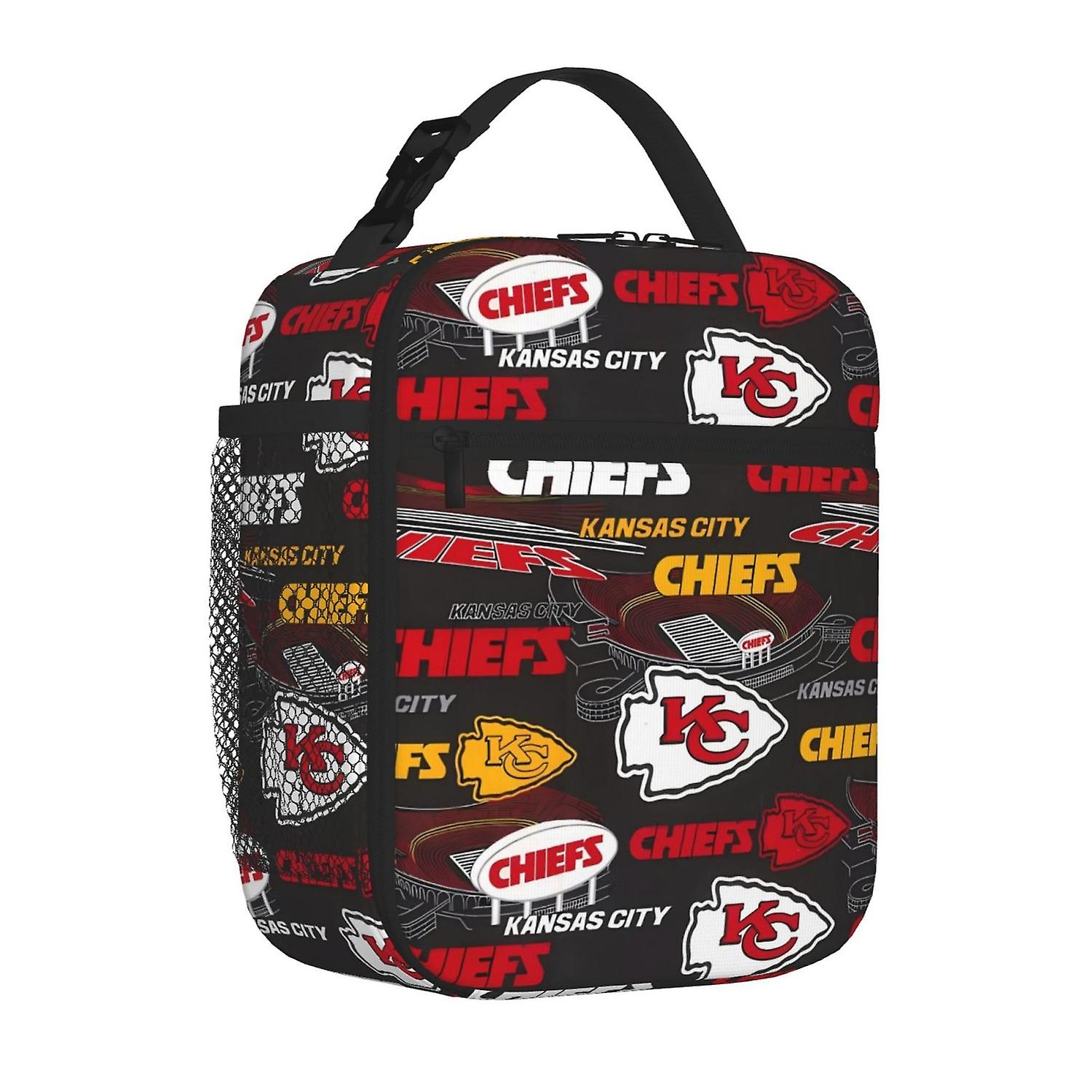 Kansas City Chiefs Football Lunch Bag, Insulated Lunch Box Cooler ...