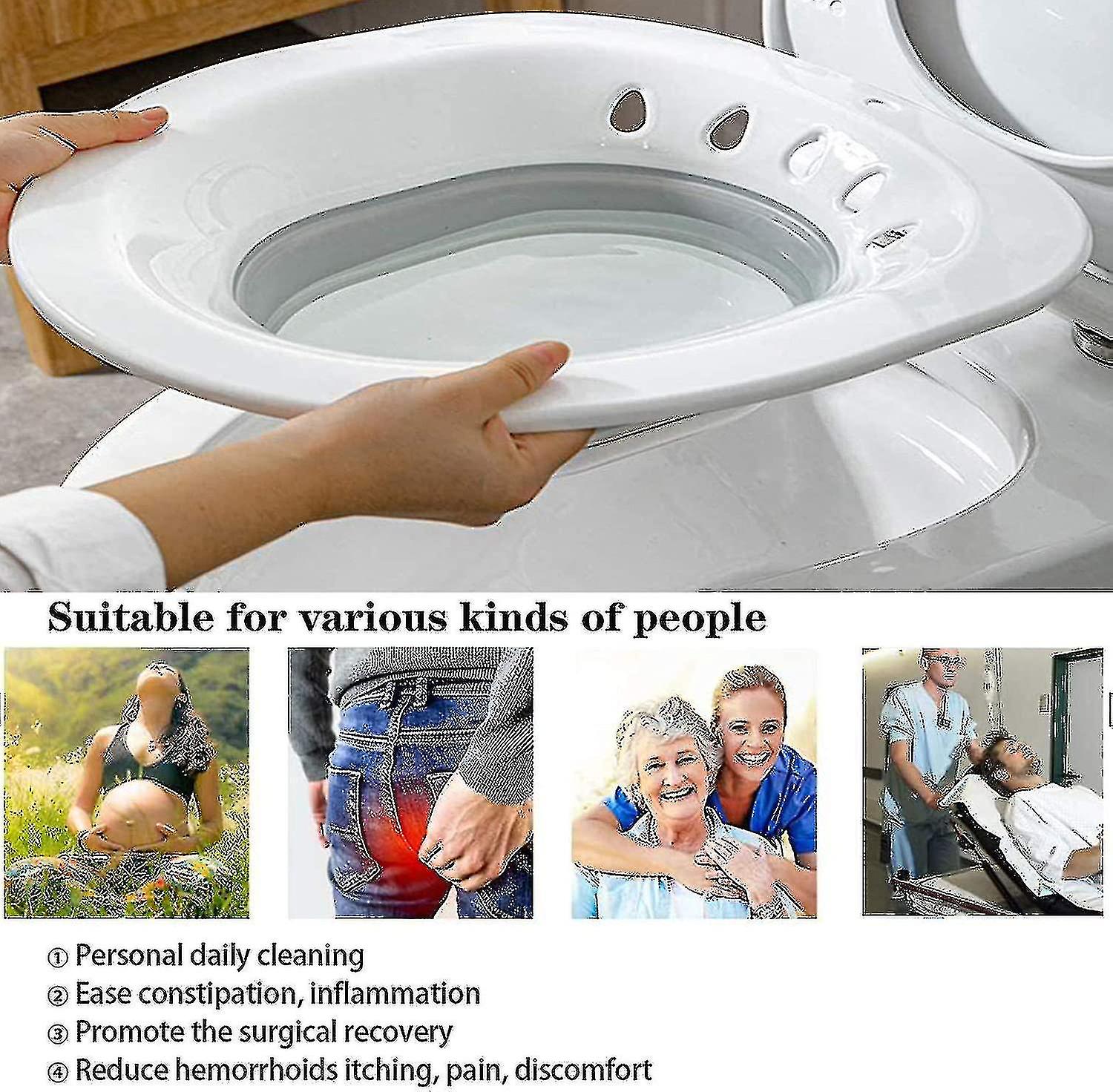 Foldable Sitz Bath For Toilet,seat Sitz Bath Basin For Pregnant Women ...