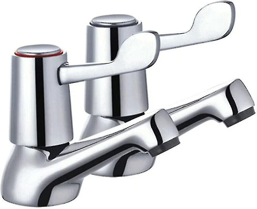 Bathroom Taps Lever - 1/2 Basin Taps Bathtub Set With Metal Knobs ...