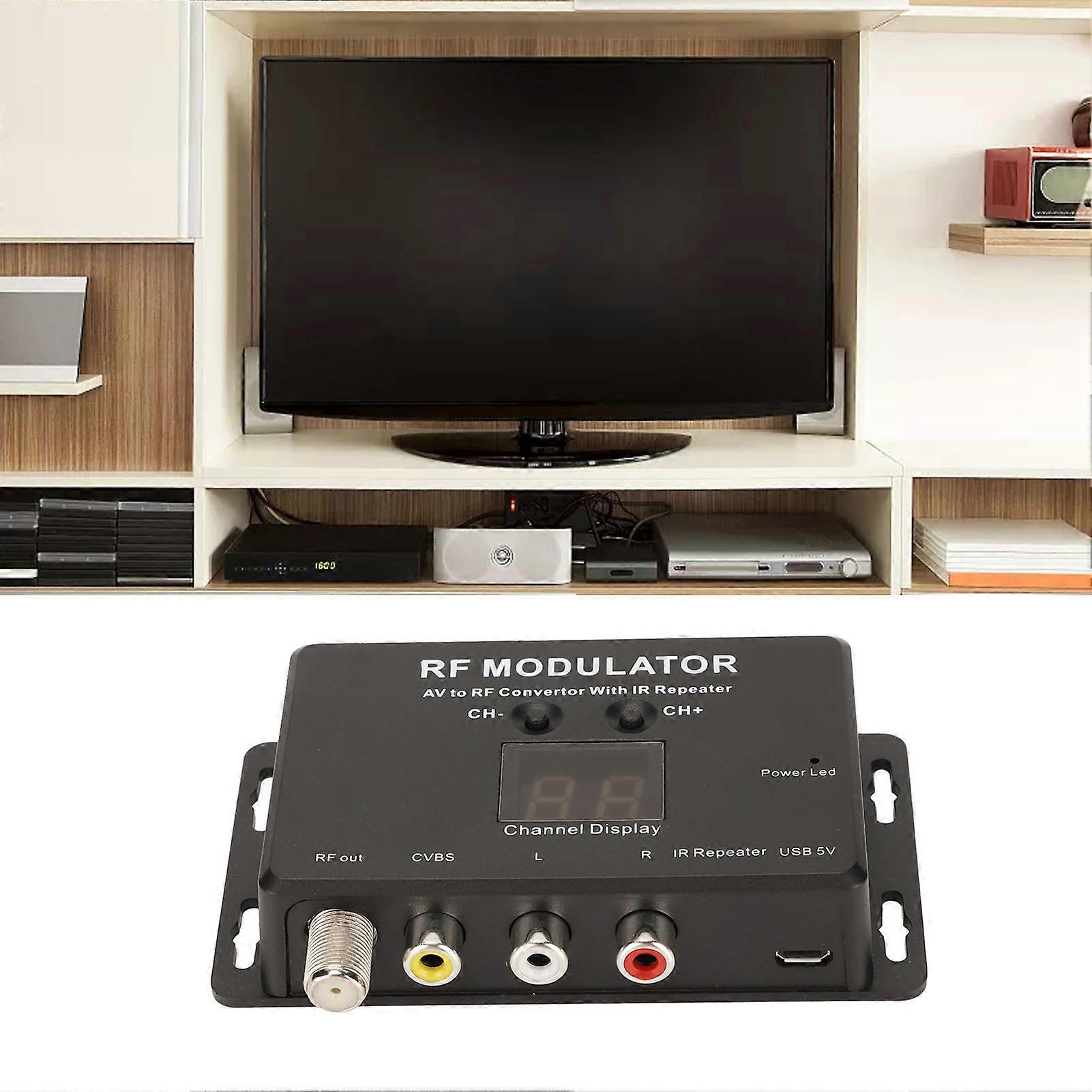 RF Modulator Professional PAL NTSC 21 Channel AV to RF Convertor for ...