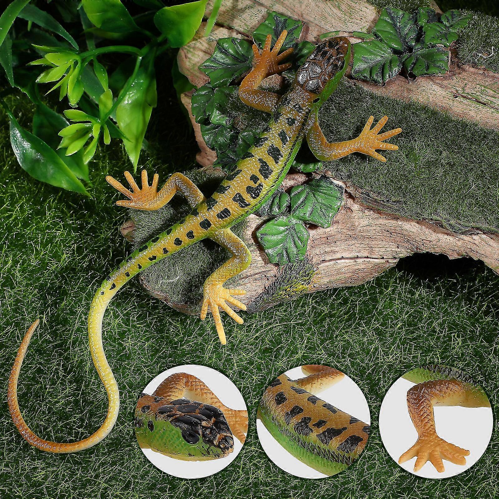 2 Pcs Toys Children Lizard Toy Realistic Lizard Artificial Lizard Model ...