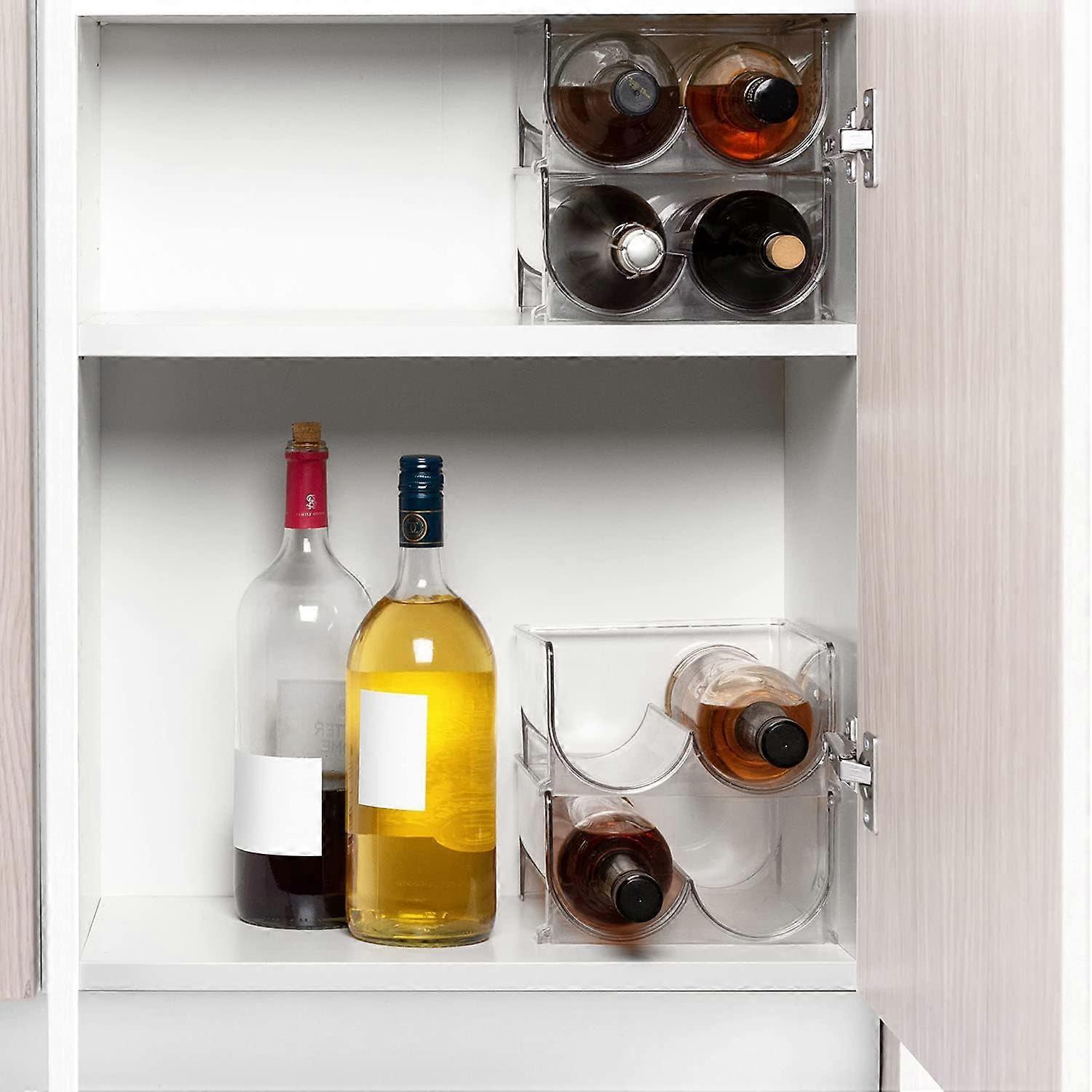 2 Pices Range Bouteille, Casier Bouteilles Plastique, Range Bouteille Vin, Range Bouteille Eau ...