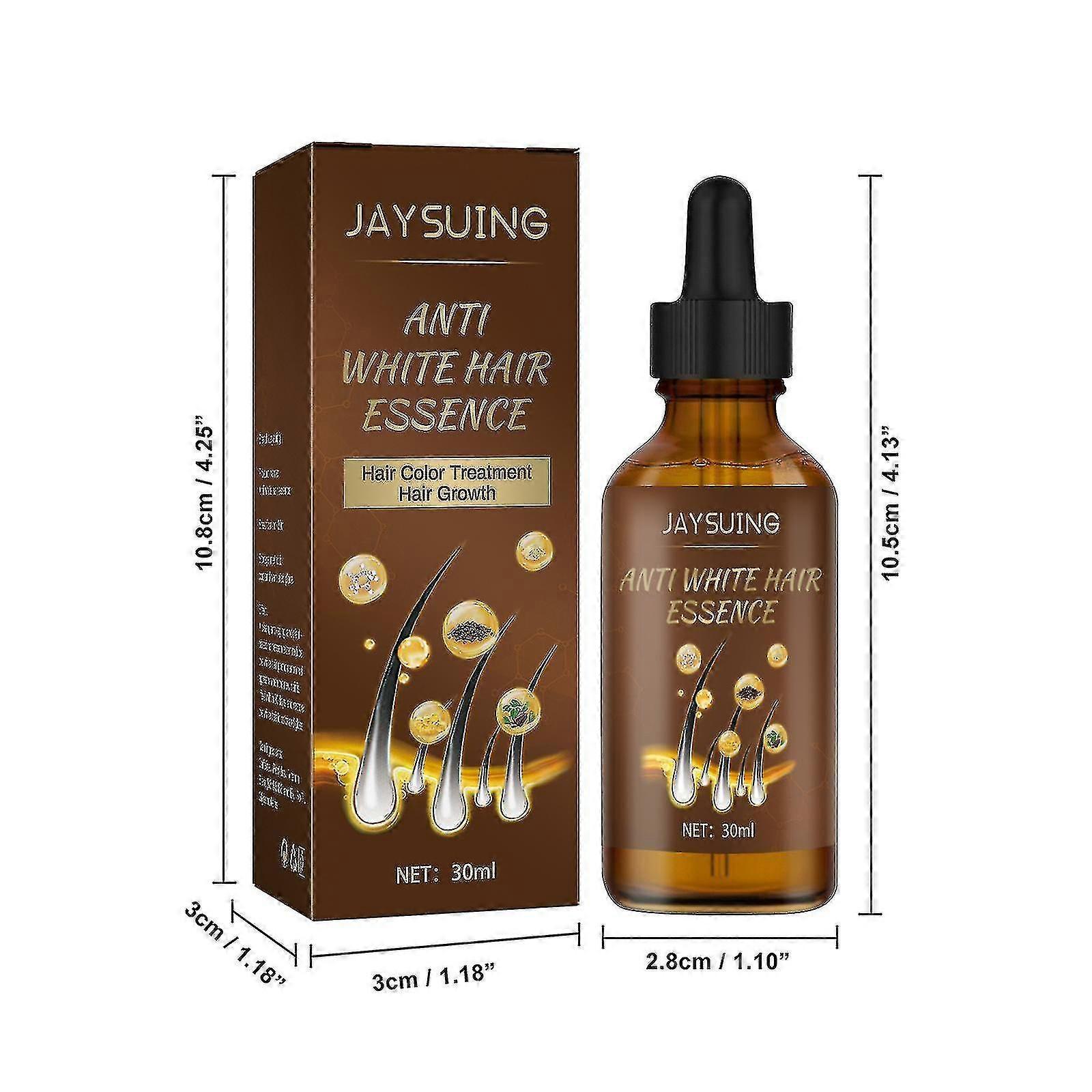 Anti White Hair Essence White To Black Hair Essence Scalp Massage Moisturizing Hair Growth ...