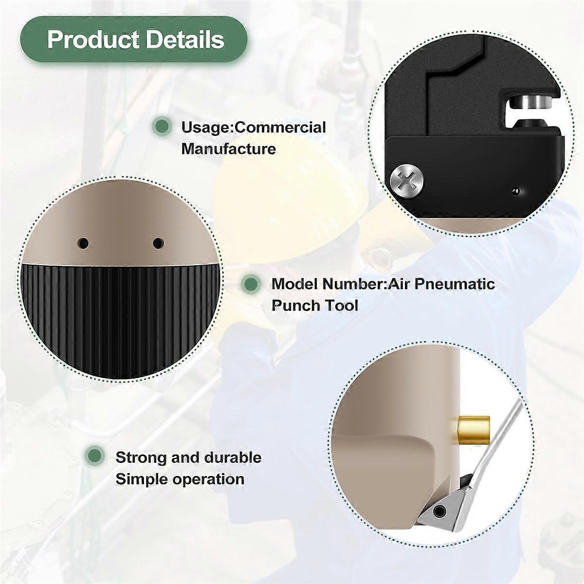 1Pc Air Powered Pneumatic Punch Tool Zinc Alloy Pneumatic Punch Tool ...