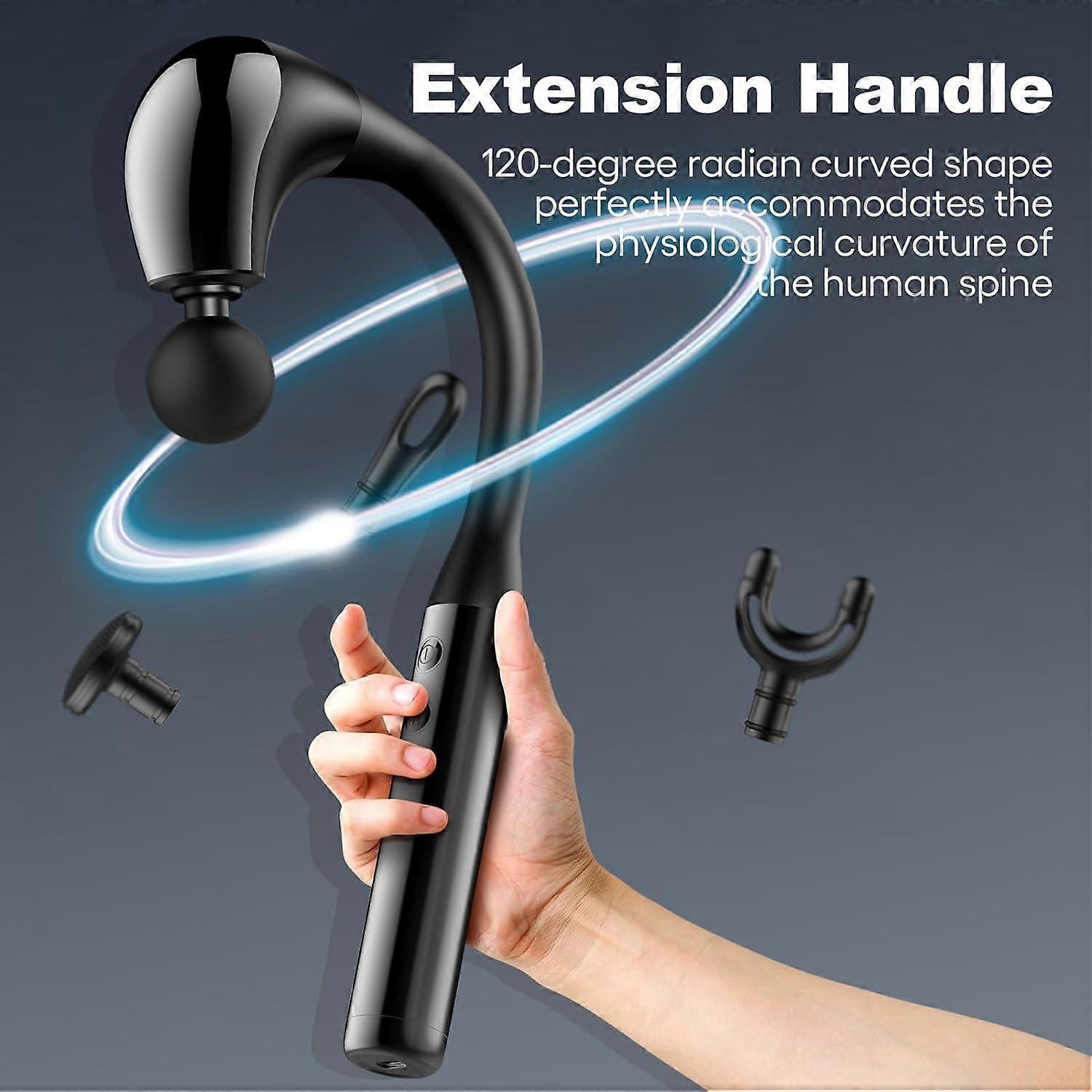Massage Gun with Extended Handle Revolutionary U-Shaped Back Massager ...