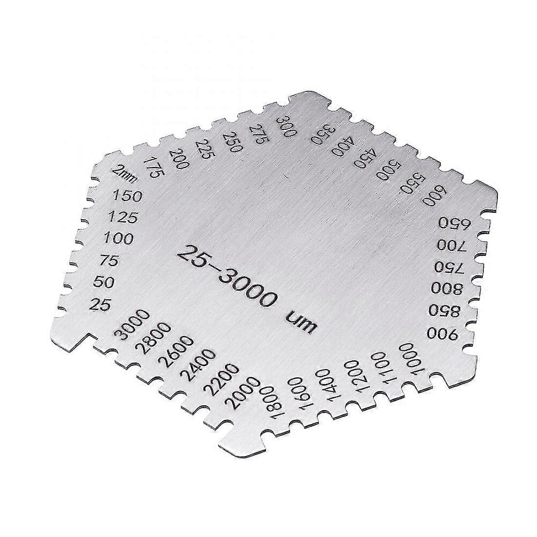 25-3000um High-precision Stainless Steel Gauge Hexagon Wet Film Comb ...