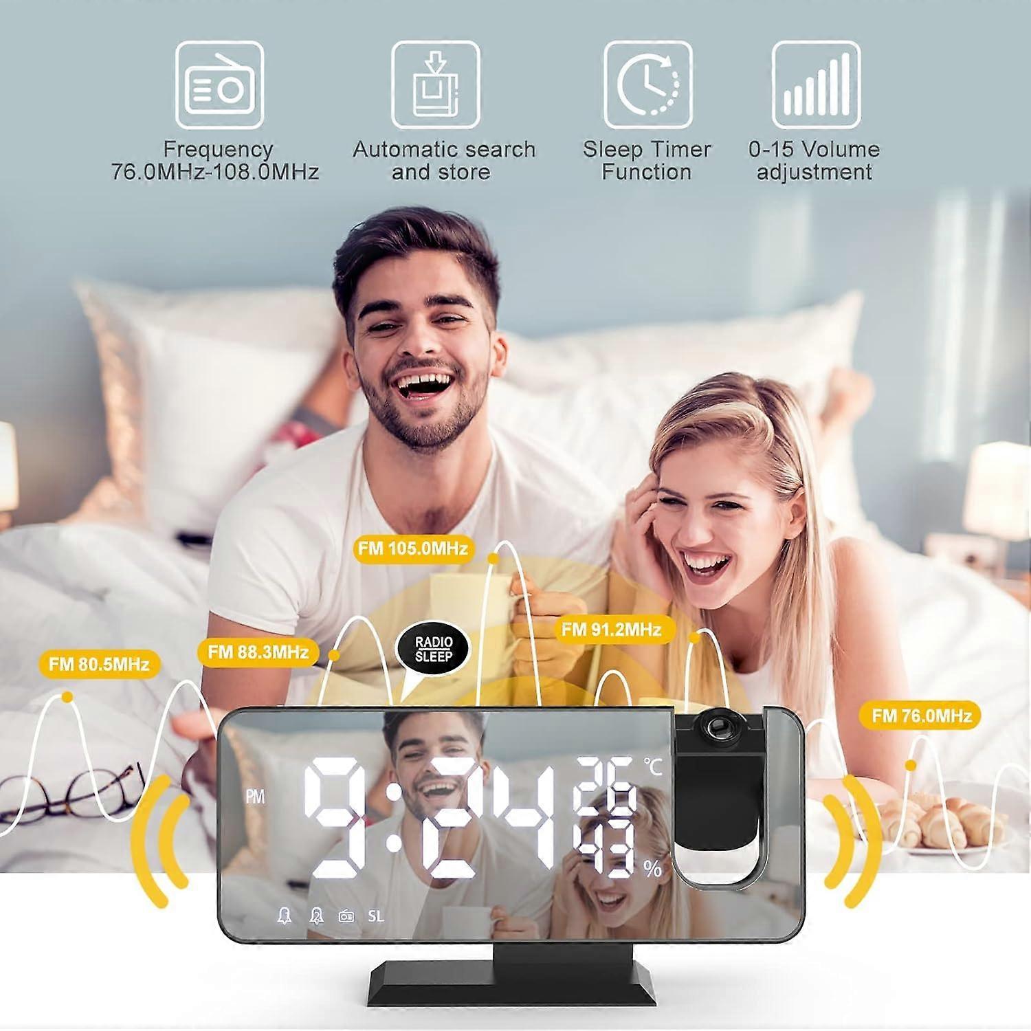 Projection Ceiling Radio Alarm Clock, Projection Alarm Clock with Radio ...