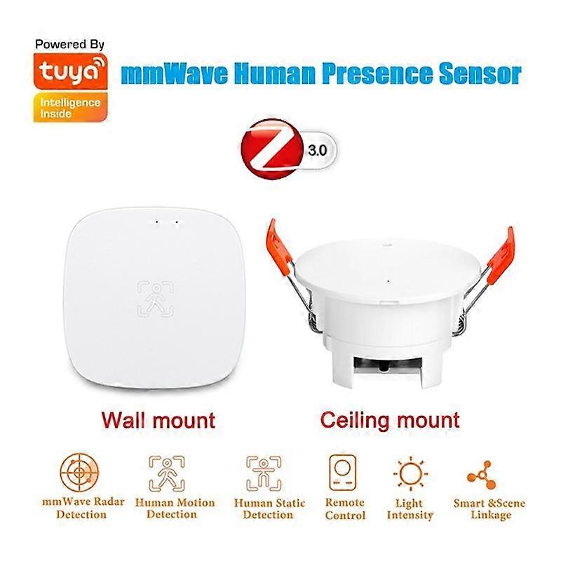 Tuya ZigBee mmWave Human Presence Sensor with Luminance MicroWave Radar ...
