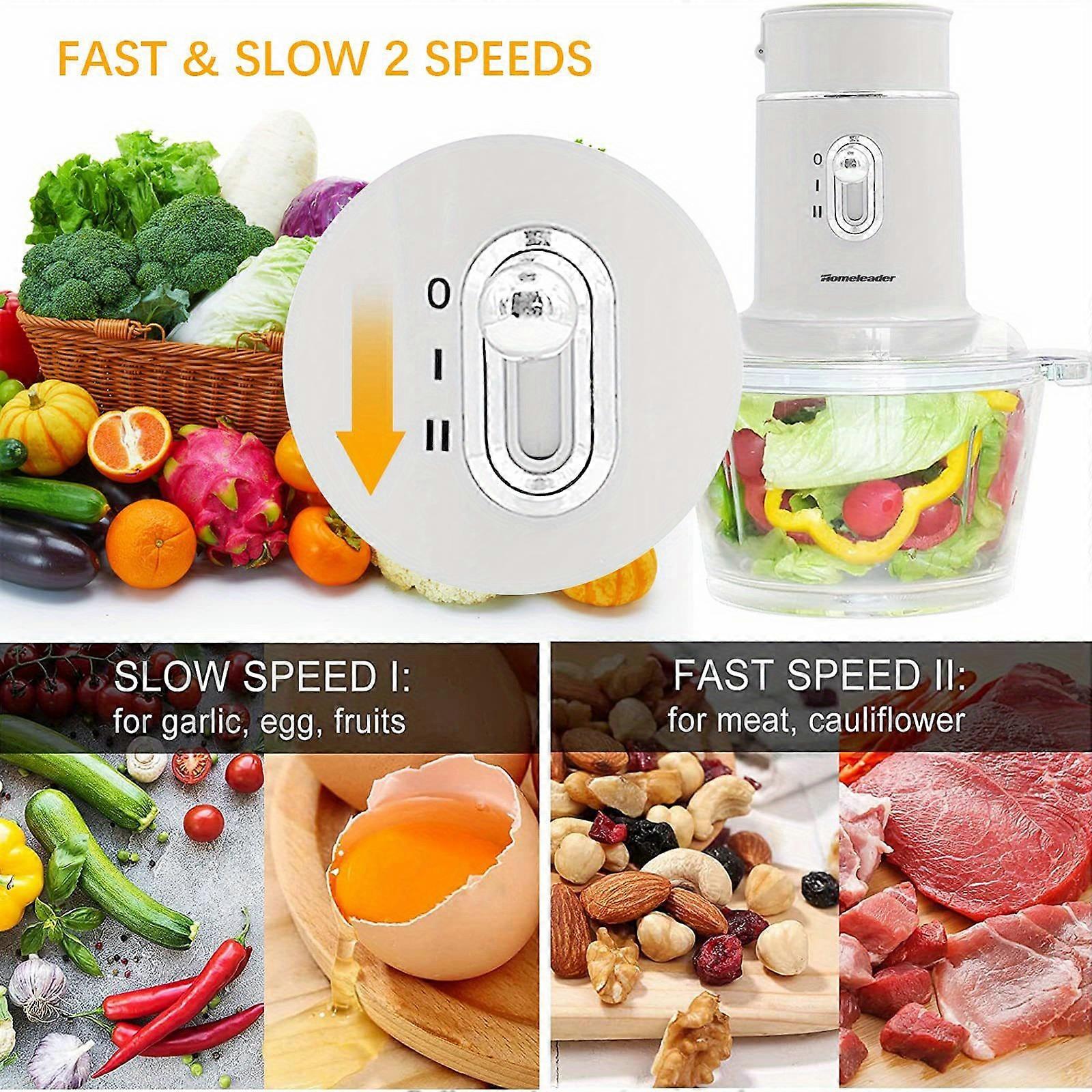 Homeleader Electric Food Chopper - Blender and Food Processor Combo, 3 in 1 Food Grinder ...