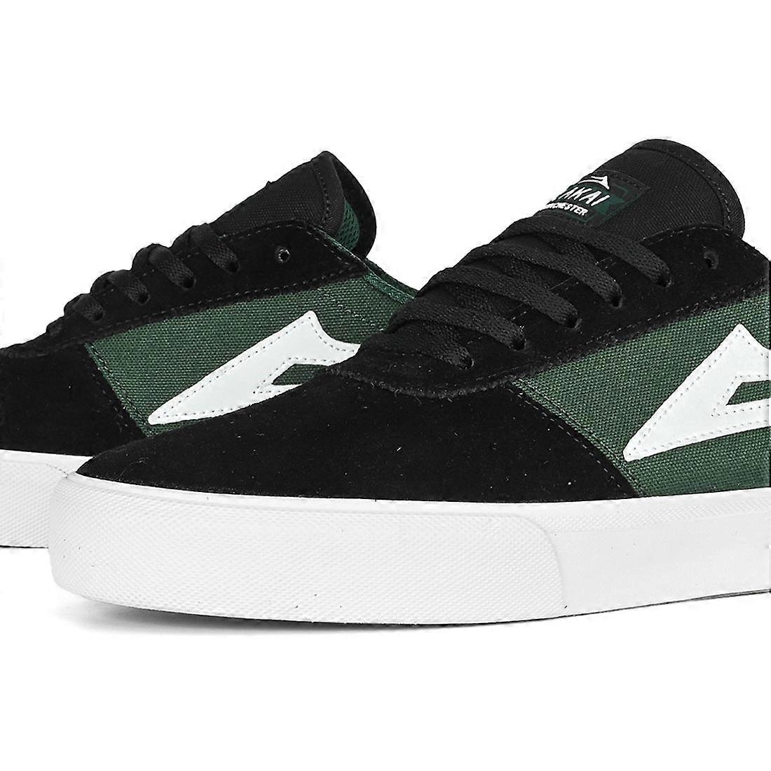 Lakai Manchester Skate Shoes - Black/Pine Green | Fruugo AU