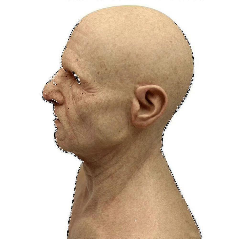 Halloween Cosplay Bald Old Man Adults Face Mask Party Prop Headgear ...