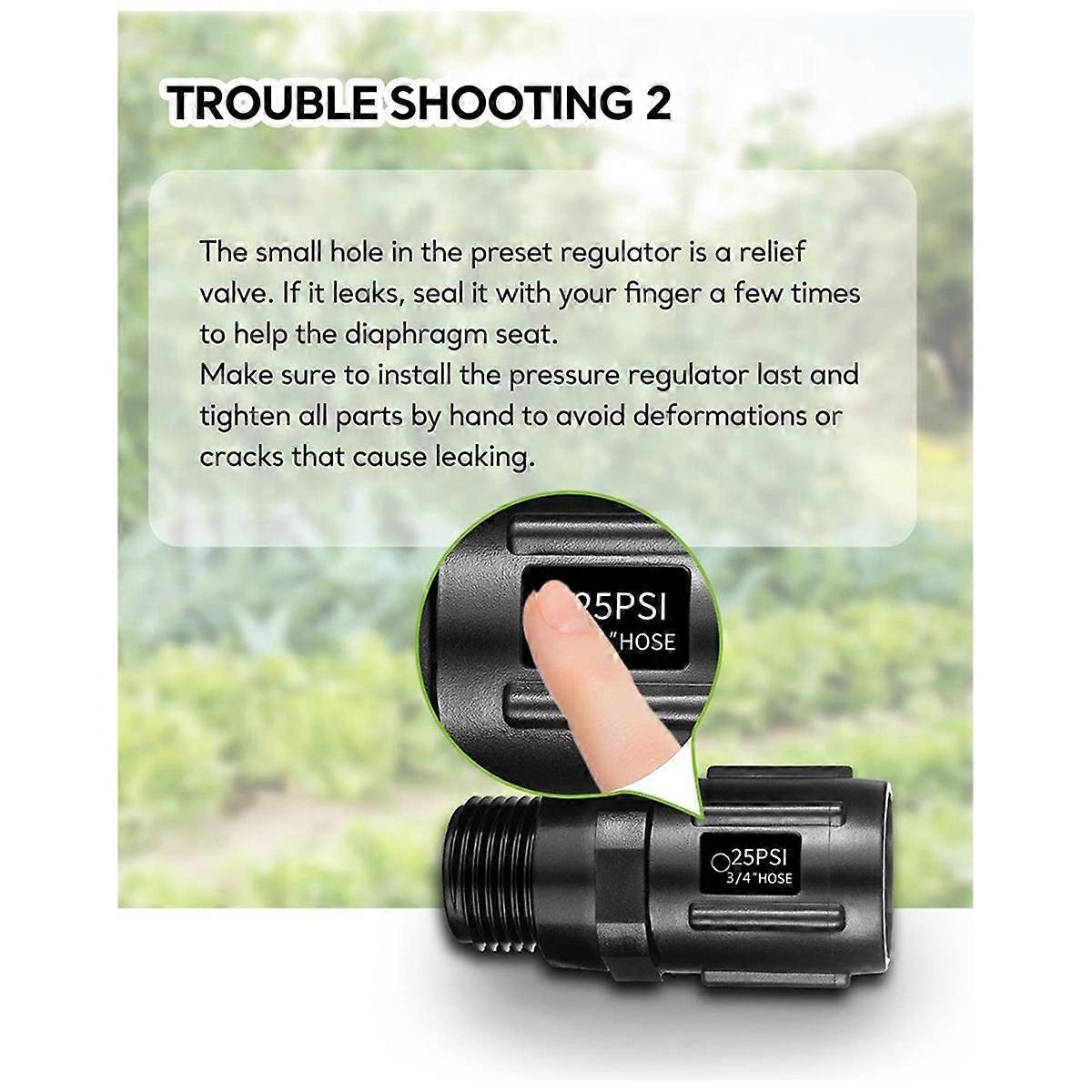 Drip Irrigation Pressure Regulator 25 PSI 3/4 Inch Hose Thread Drip ...