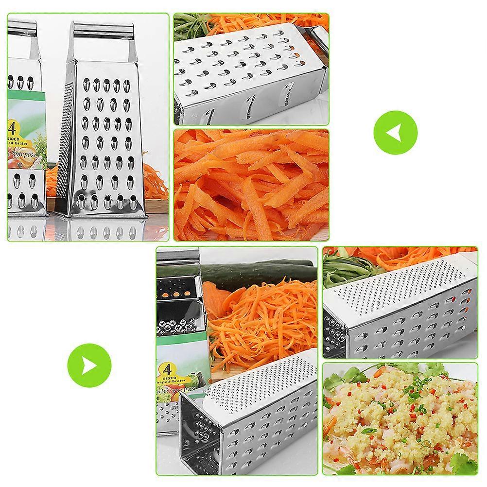 Stainless Steel Box Grater 4 Sides Multi-Function Grater Suitable for ...