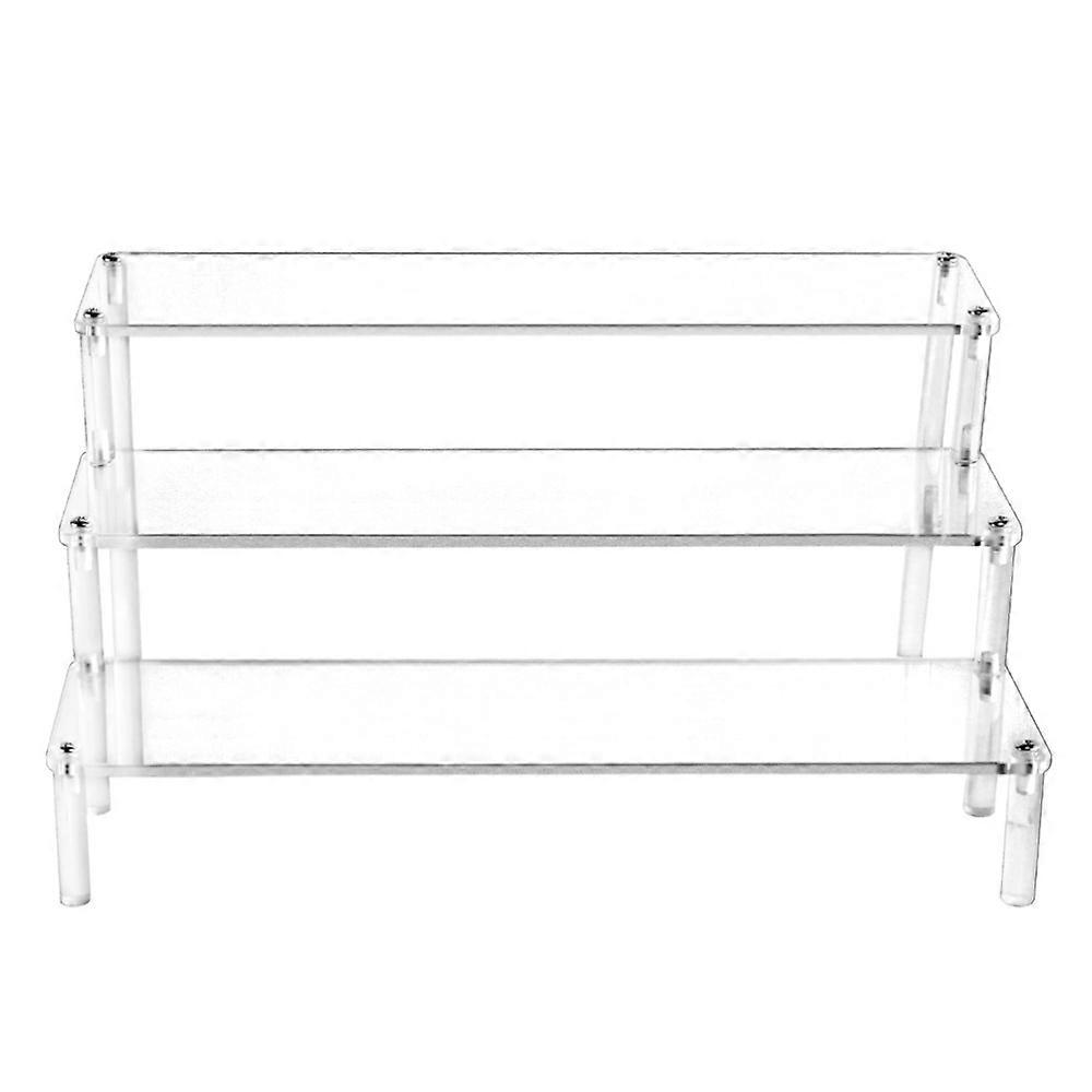3-Tier Acrylic Display Stand, Transparent Display Shelf 30x21x15cm ...