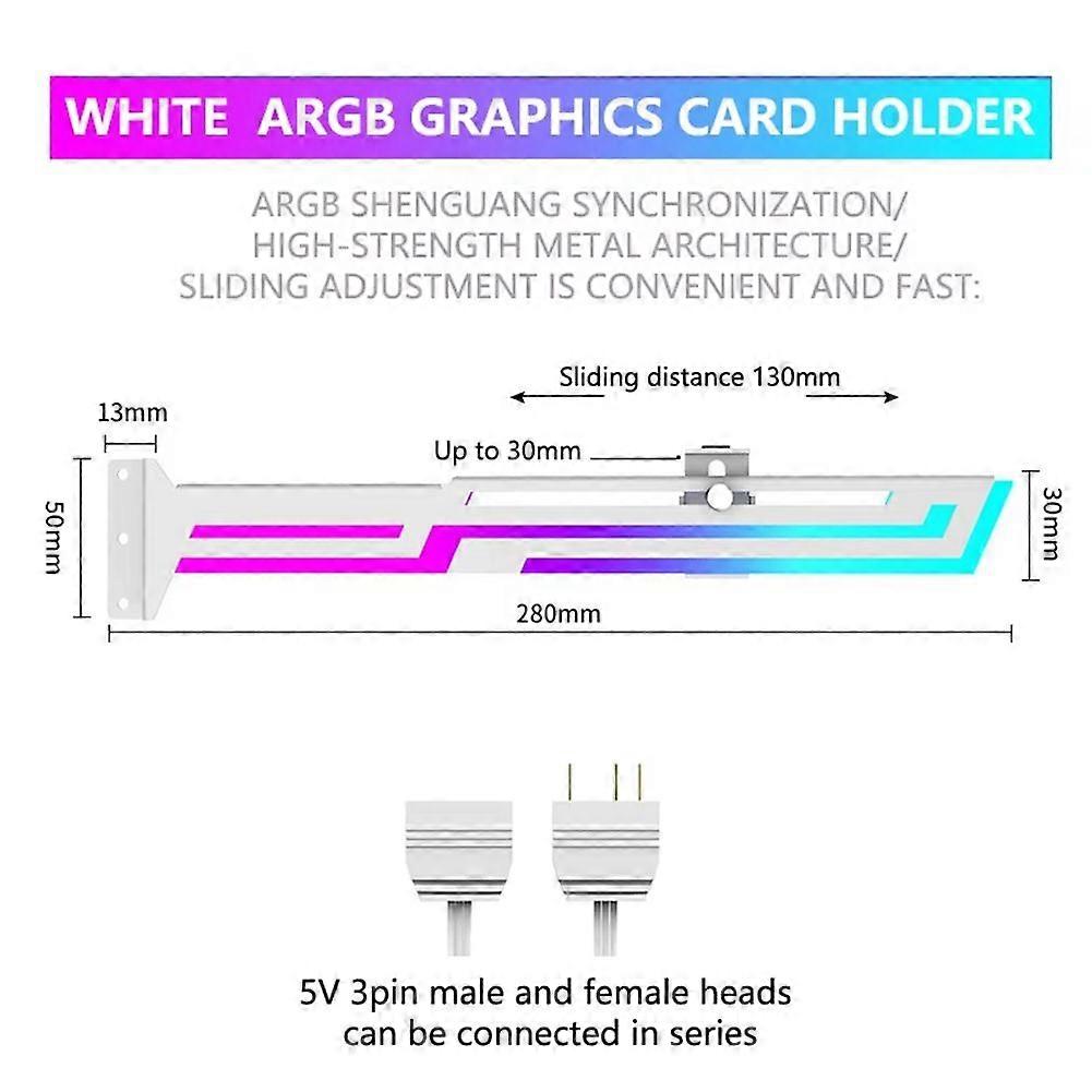 ARGB Graphics Card GPU Holder GPU Brace Support Adjustable Height ...