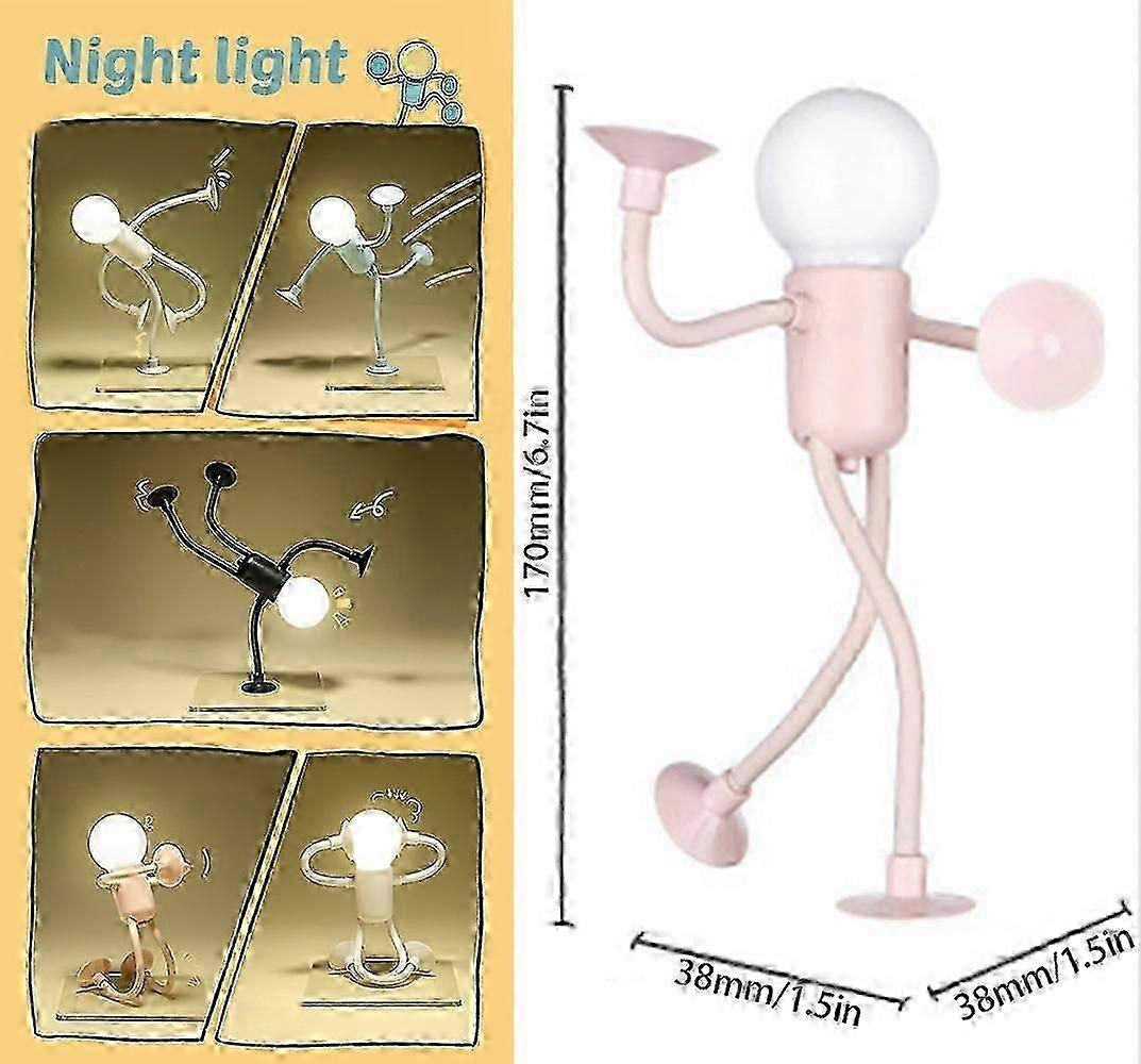Cute Bulb Man Night Light for Kids - 2024 Changeable Shape Bulb Man ...