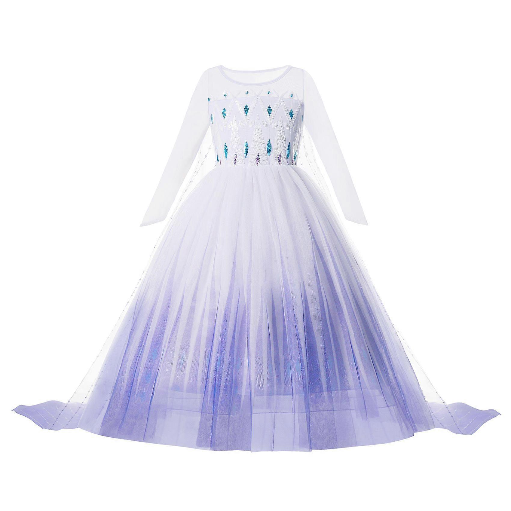 Elsa dressB# Frozen 2 Elsa Dresses for Girls Anna Elsa Costumes Princess Dress Girls Snow Queen ...