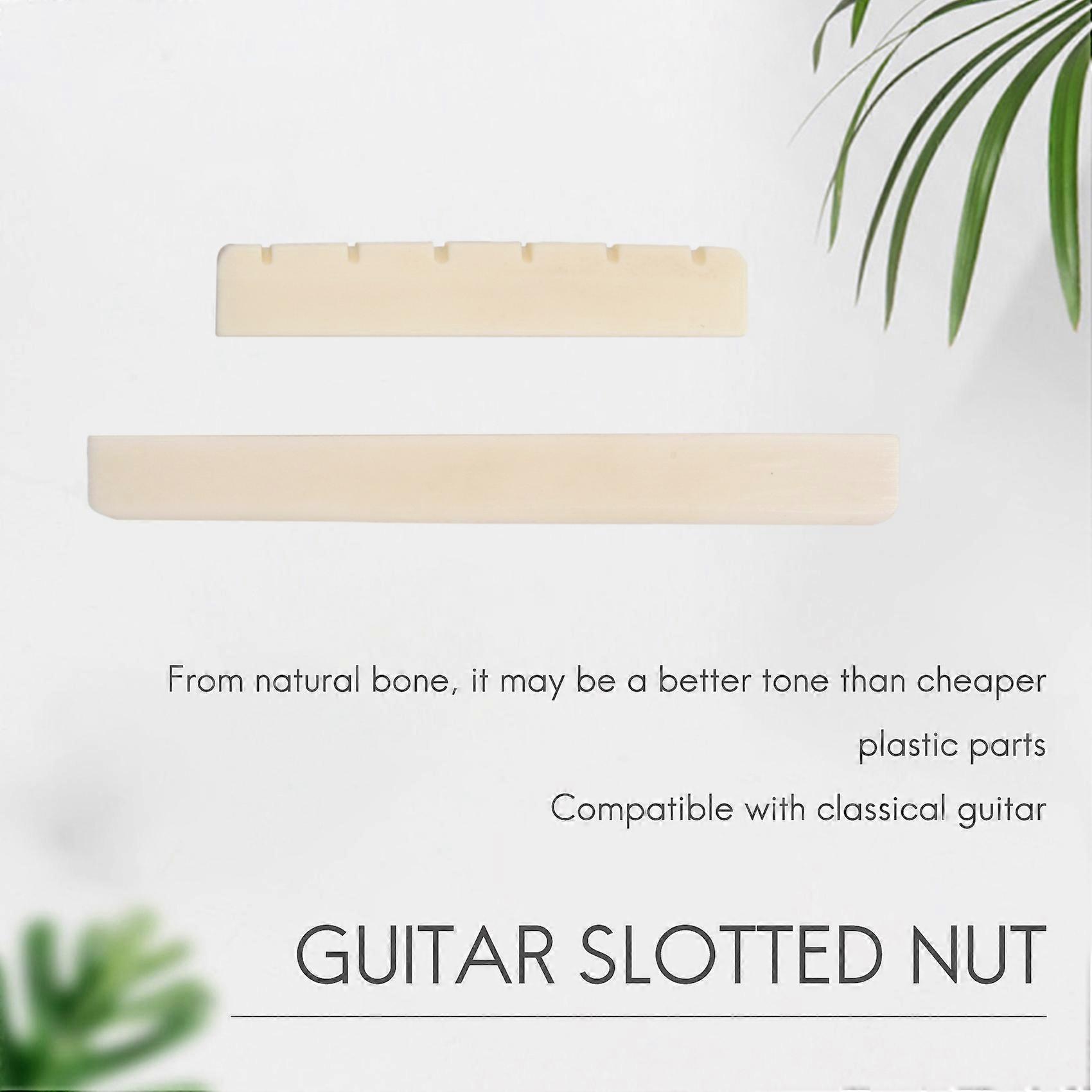 Classical Guitar Bone Slotted Saddle Nut Set | Fruugo UK