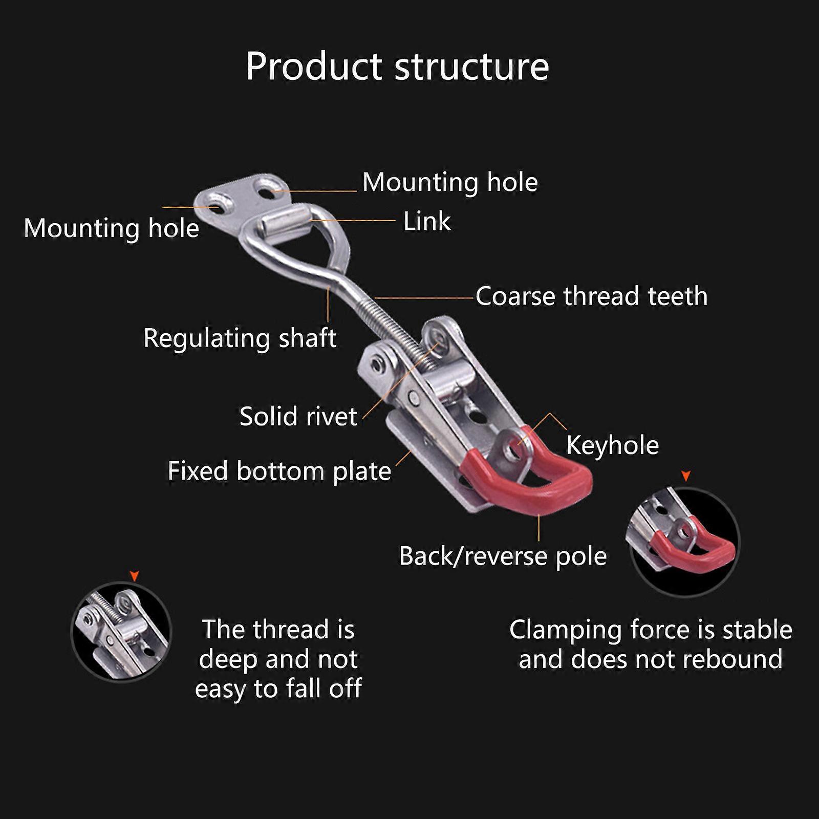 5Pcs Heavy Duty Toggle Clamp Quick Release Pull Latches Toggle Clamp ...